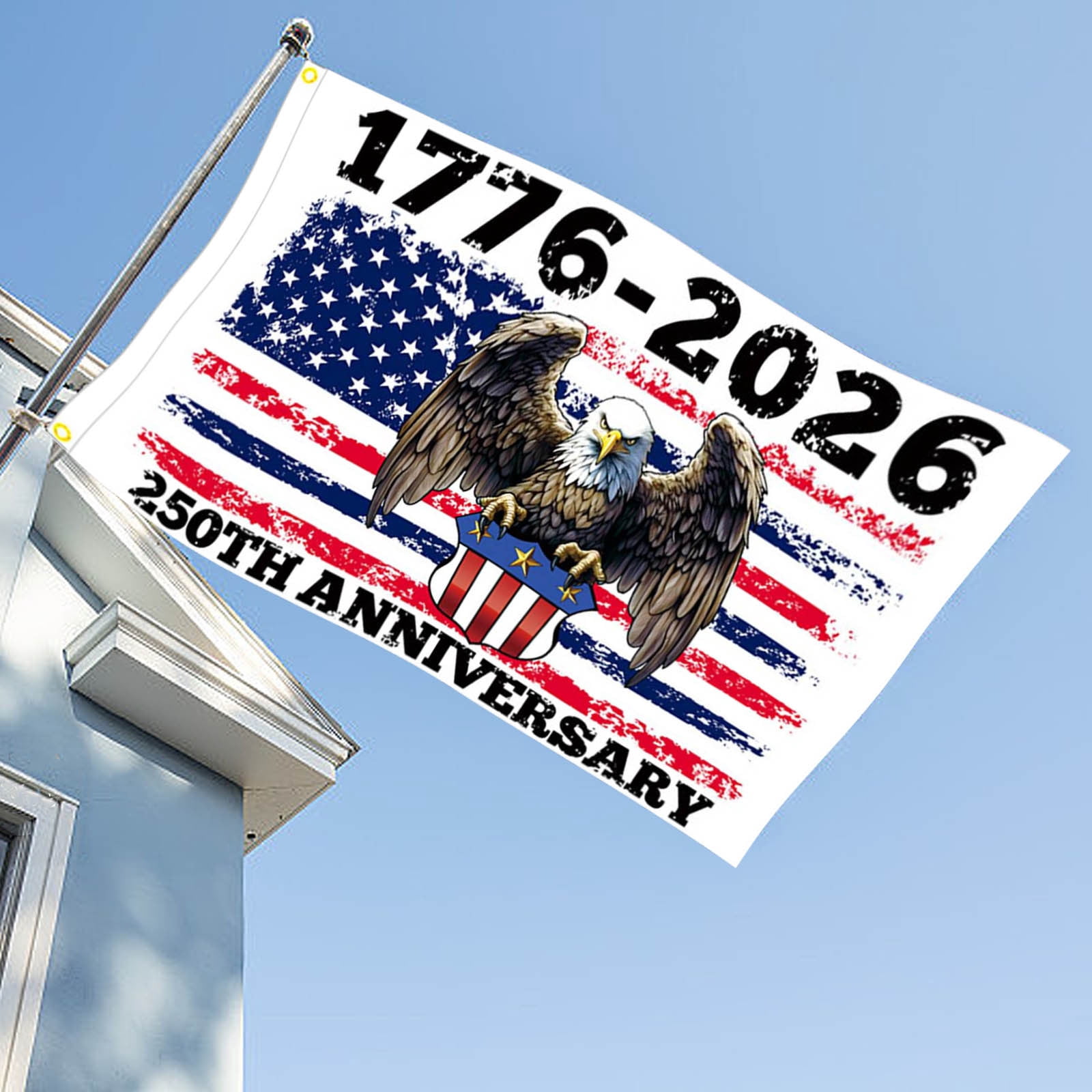 JLFNYA USA 250th Anniversary Flag 1776-2026, Patriotic Indoor Banner ...