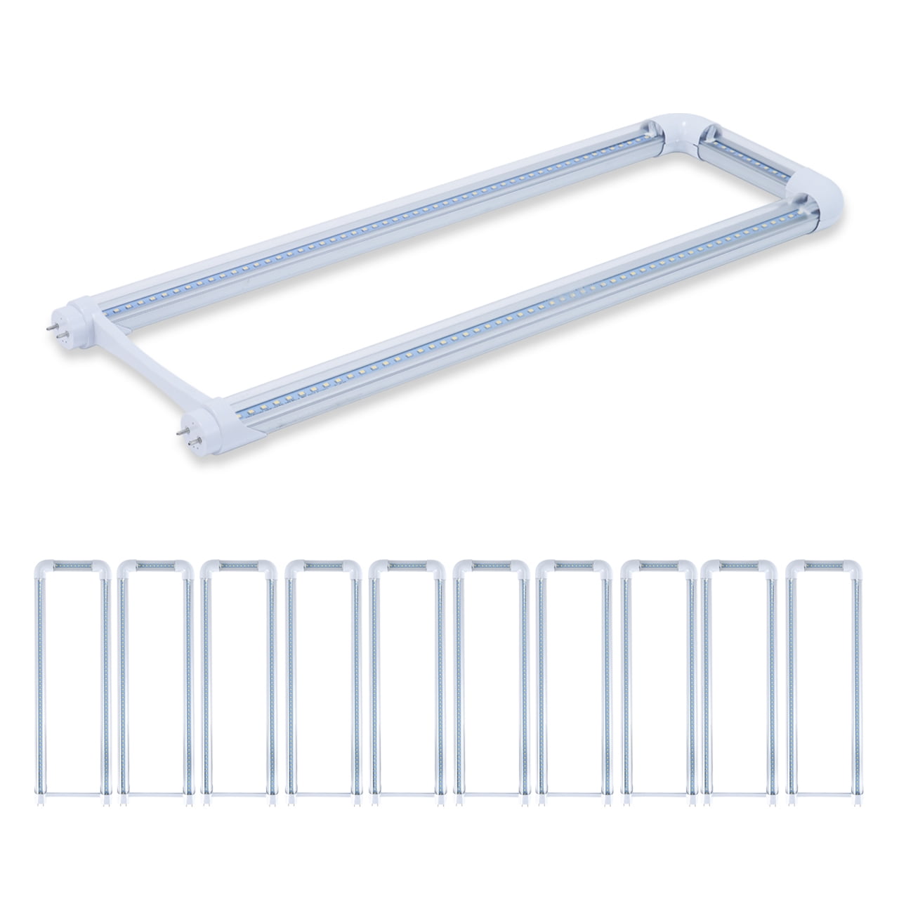 JLLED 10Pack T8 U Bend LED Tube Light 2FT 24W (60W Equivalent) U Shaped ...