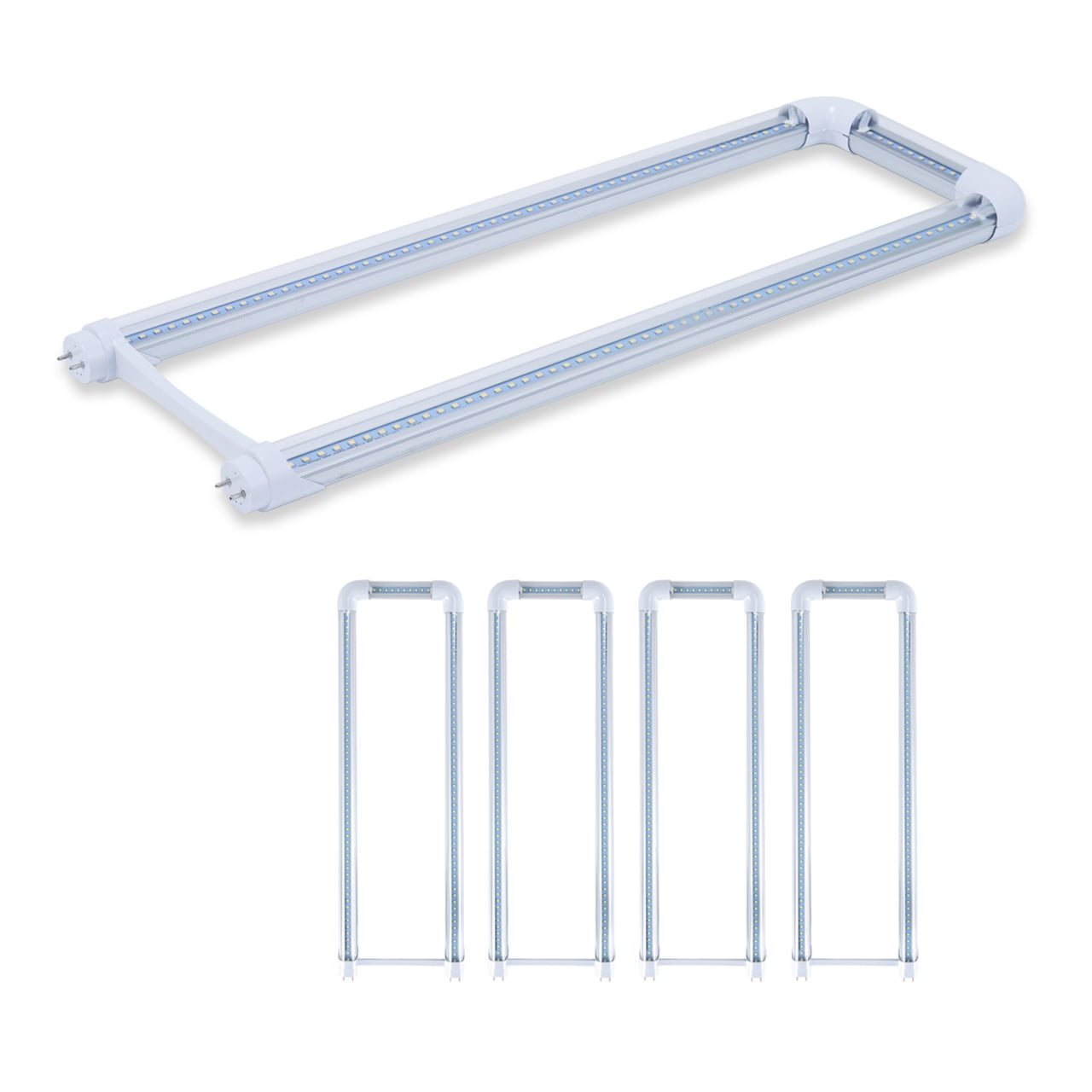 JLLED 4Pack T8 U Bend LED Tube Light 2FT 24W (60W Equivalent) U Shaped ...