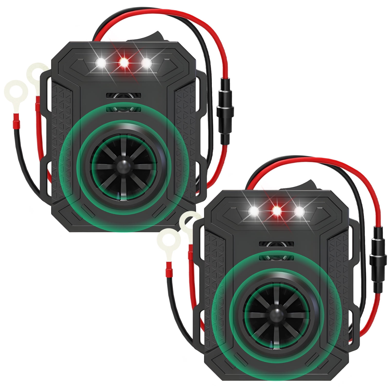 JahyElec 2 Pack Rodent Defense - Under Hood Animal Repeller with LED ...