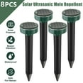 JLLOM 8Pcs Solar Mole Repellent Space Ultrasonic Solar Mole Fright ...
