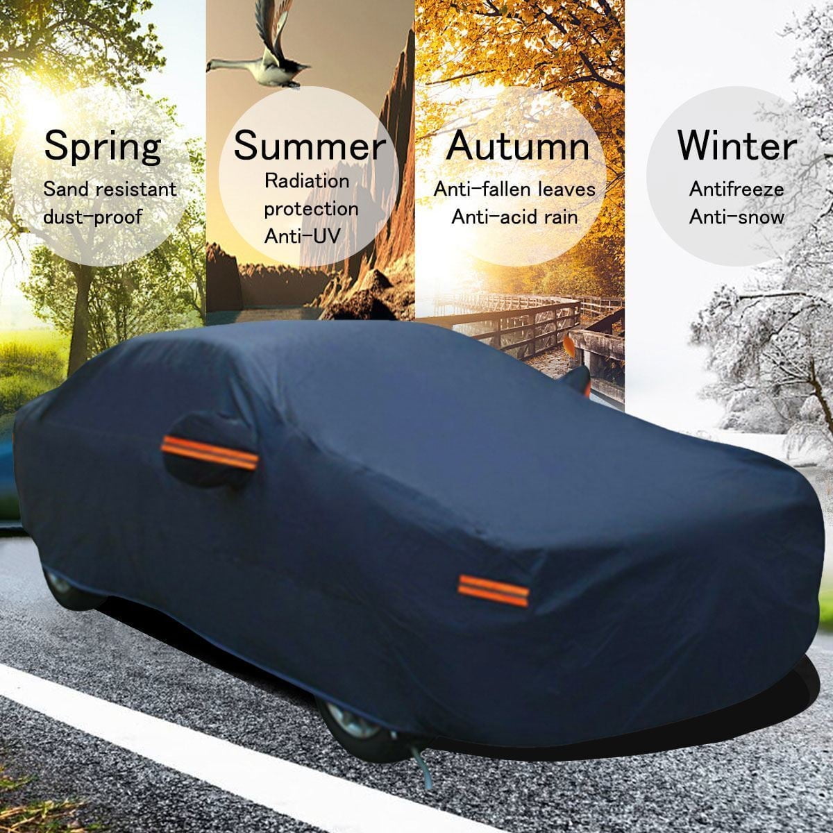 JLLOM Weatherproof Lightweight Car Cover for Auto SUV Sedan, Full ...