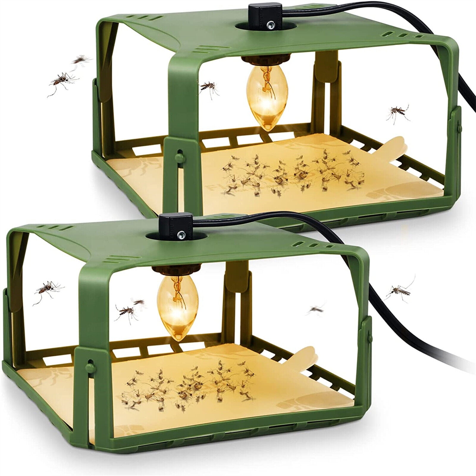 JLLOM Easy to Operate Square Flea Bed Bug Trap - Heat & Light ...