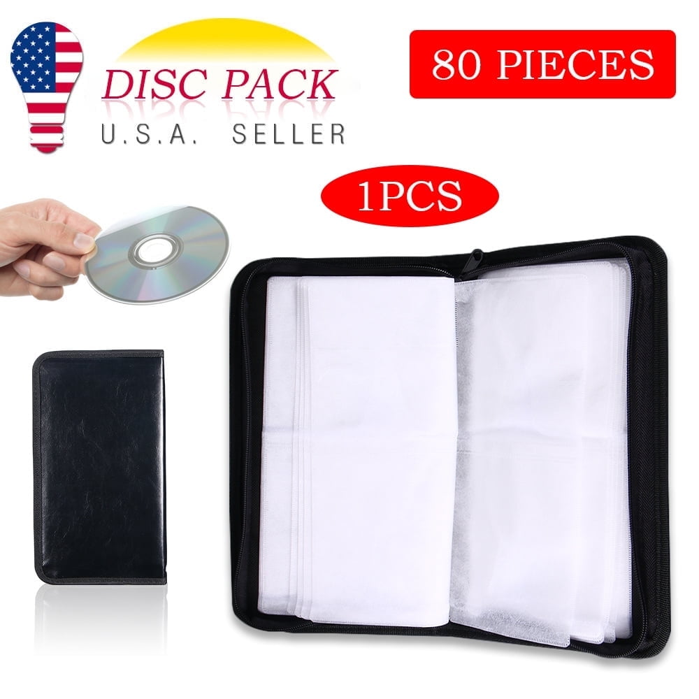 JahyElec Holds 80 Disk Cd Dvd Dj Vcd Pu Wallet Storage Organizer Album ...