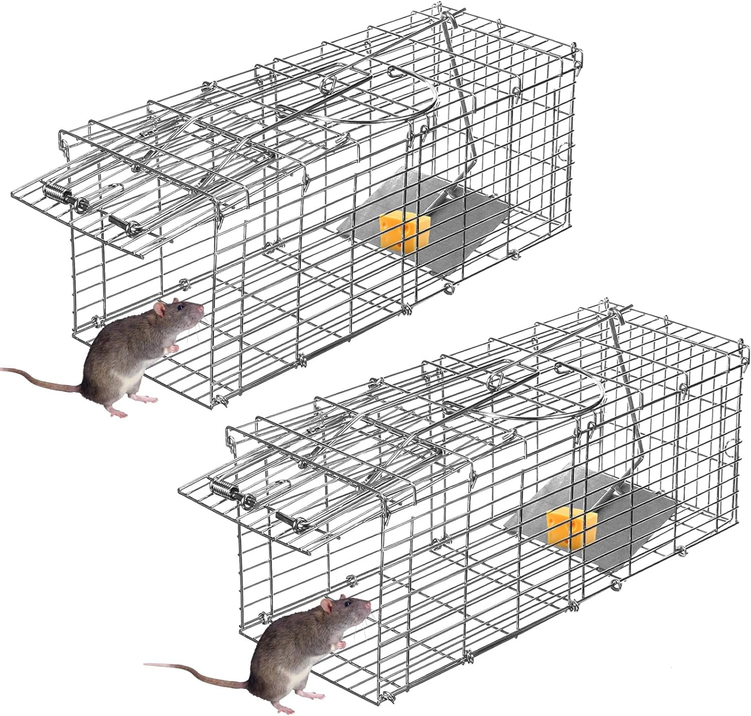 JLLOM Humane Rat Trap Small Rodent Trap Collapsible Live Chipmunk Traps ...