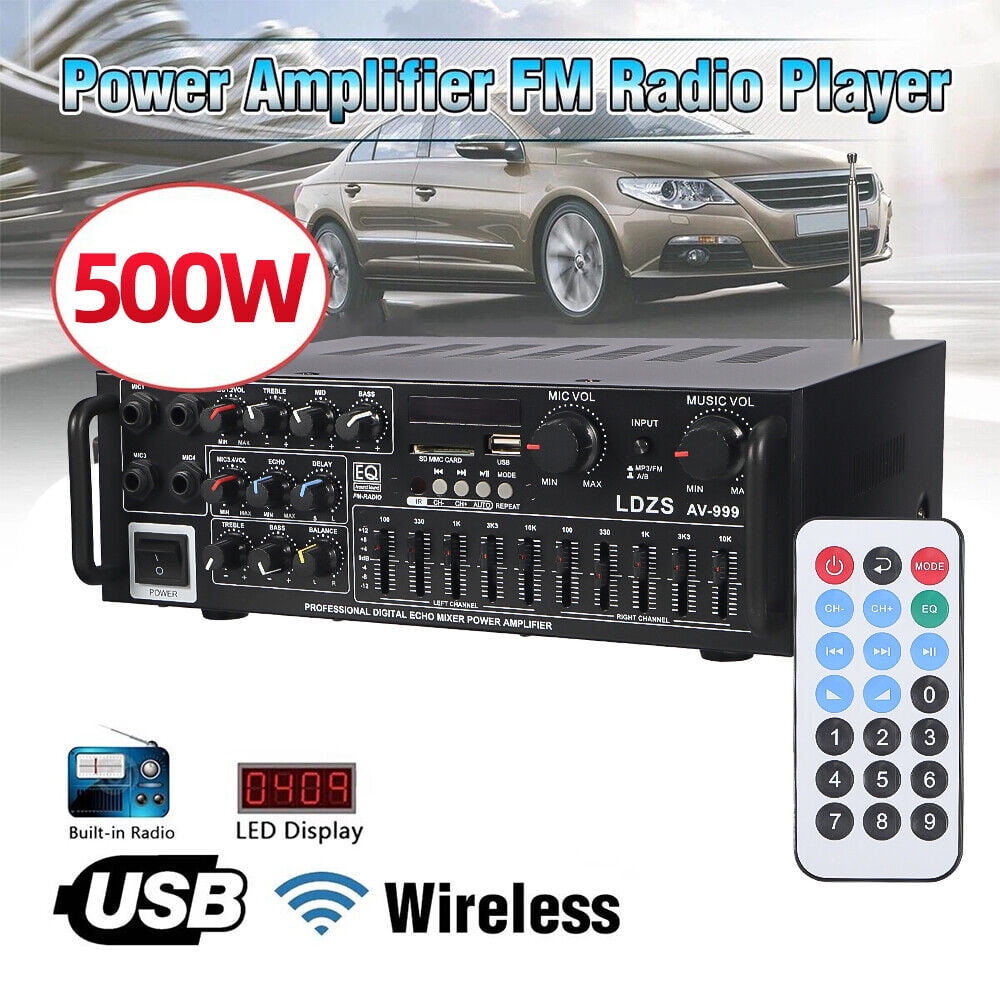 JahyElec Thunderous 5000W Wireless Amplifier - Dual Channel Bluetooth ...