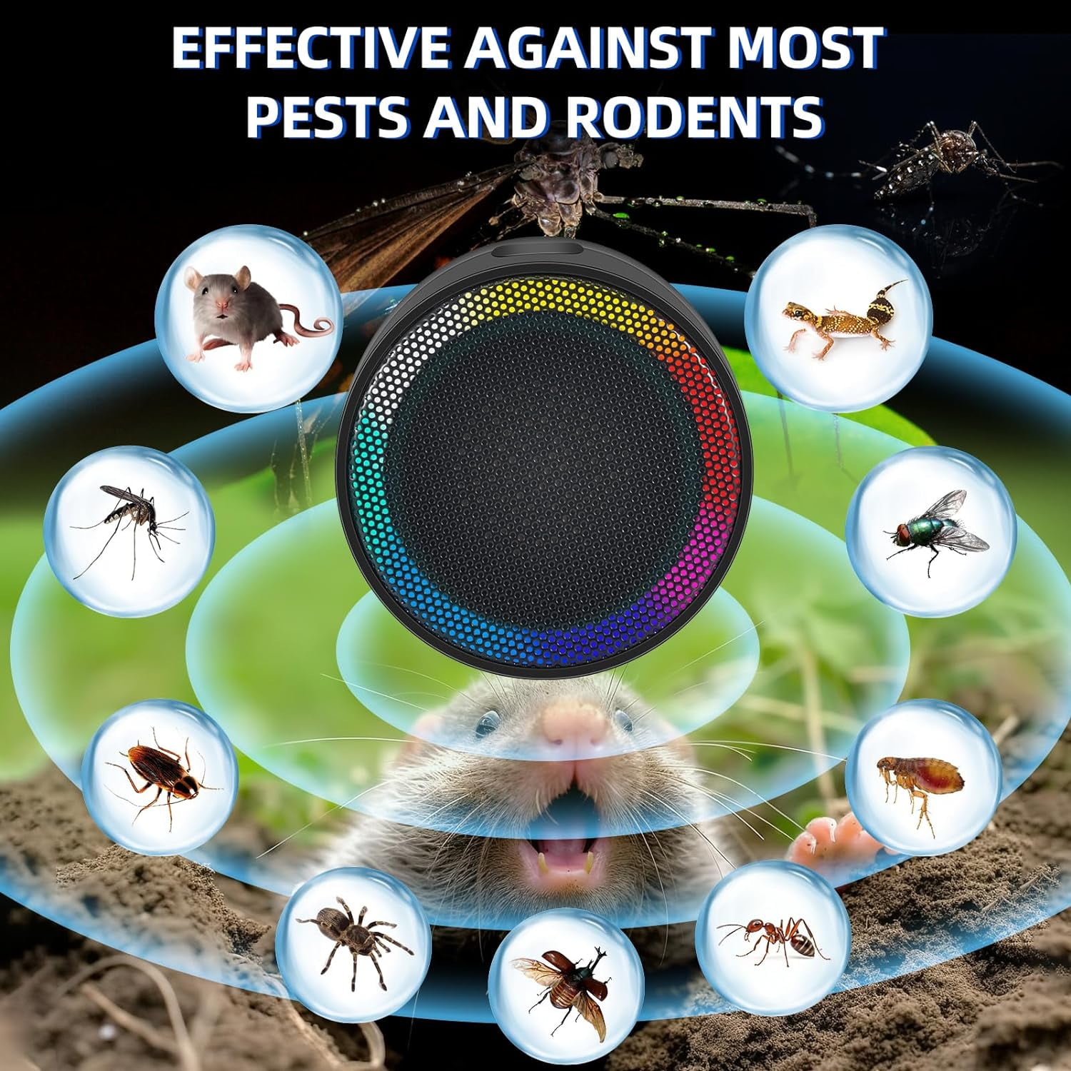 JLLOM Ultrasonic Pest Repeller - Effective Mice Repellent for Home ...