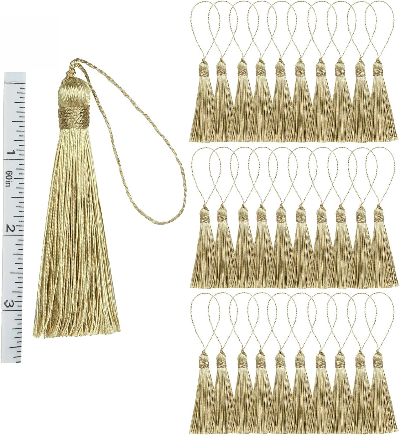 JLMMEN 12 PCS Tassel 15.5cm/6 inch Key Tassels with 2 Inch Cord Loop ...