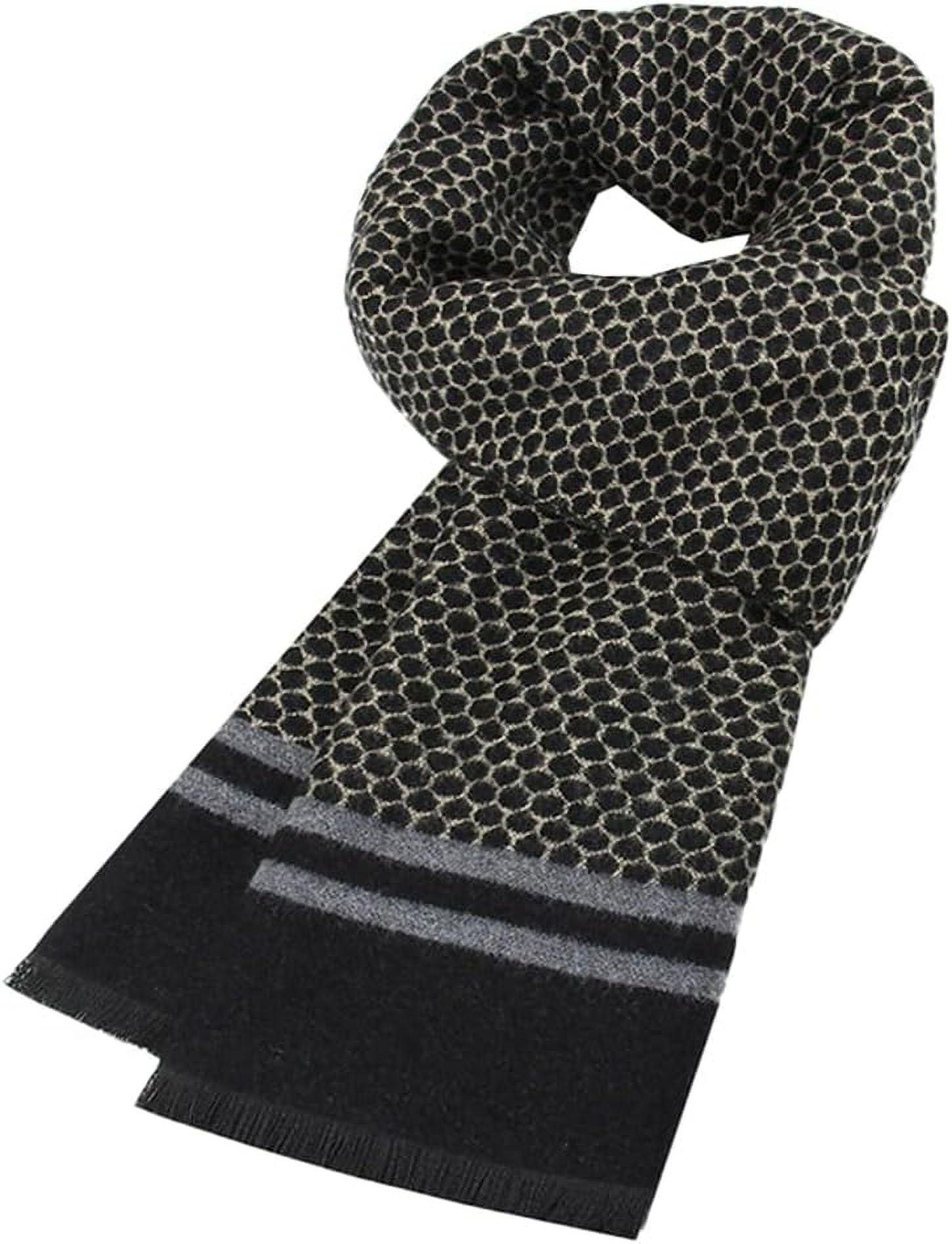 JLMMEN Classic Plaid Scarf for Men Warm Cashmere Feel Soft Long Scarves ...