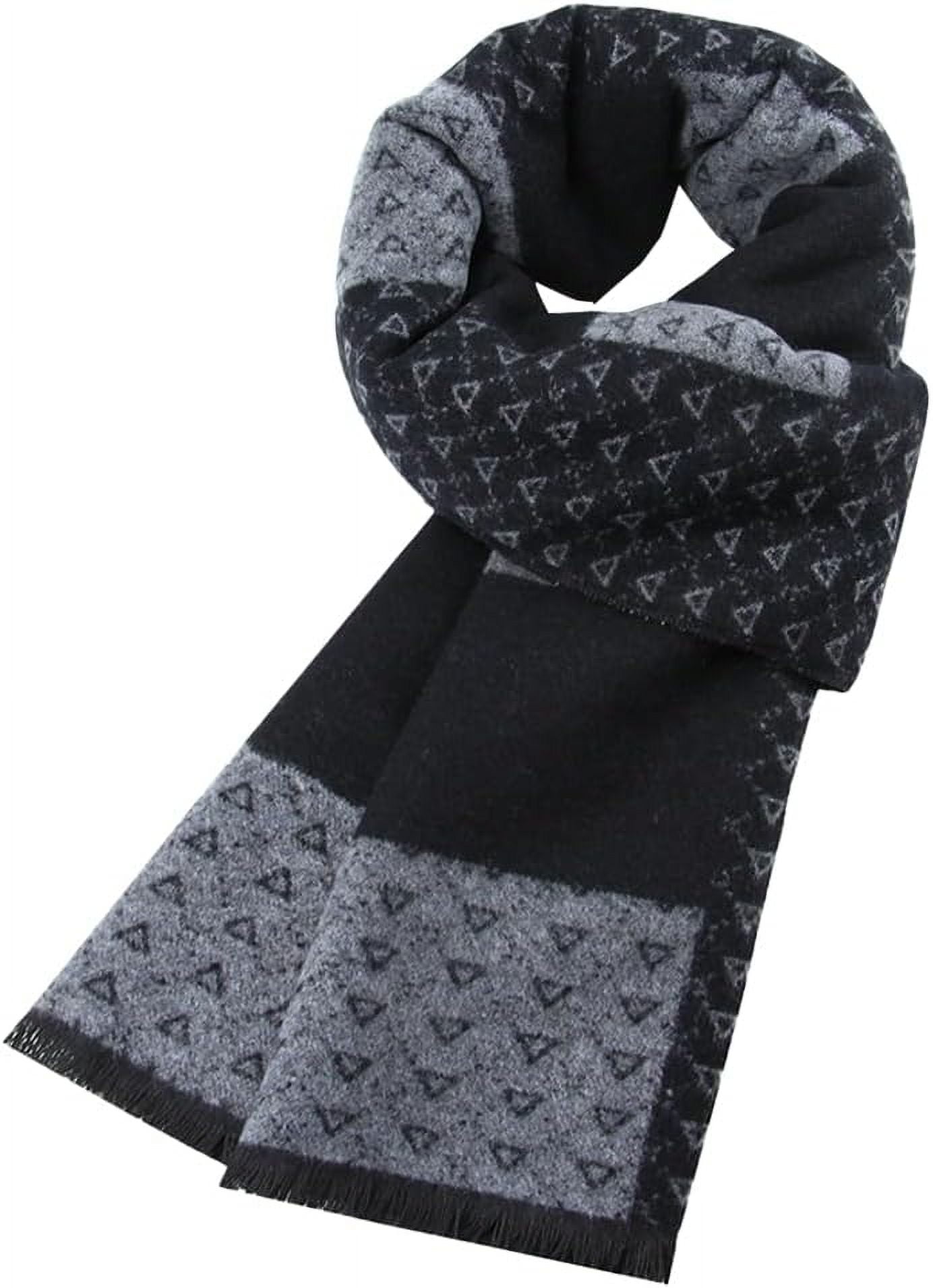 JLMMEN Classic Plaid Scarf for Men Warm Cashmere Feel Soft Long Scarves ...
