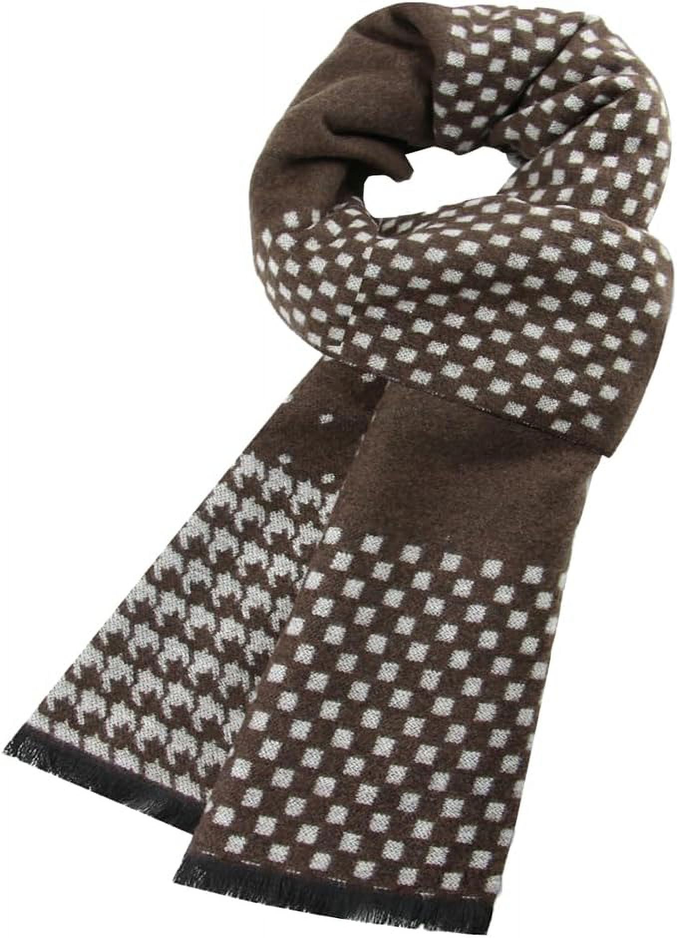 JLMMEN Classic Plaid Scarf for Men Warm Cashmere Feel Soft Long Scarves ...