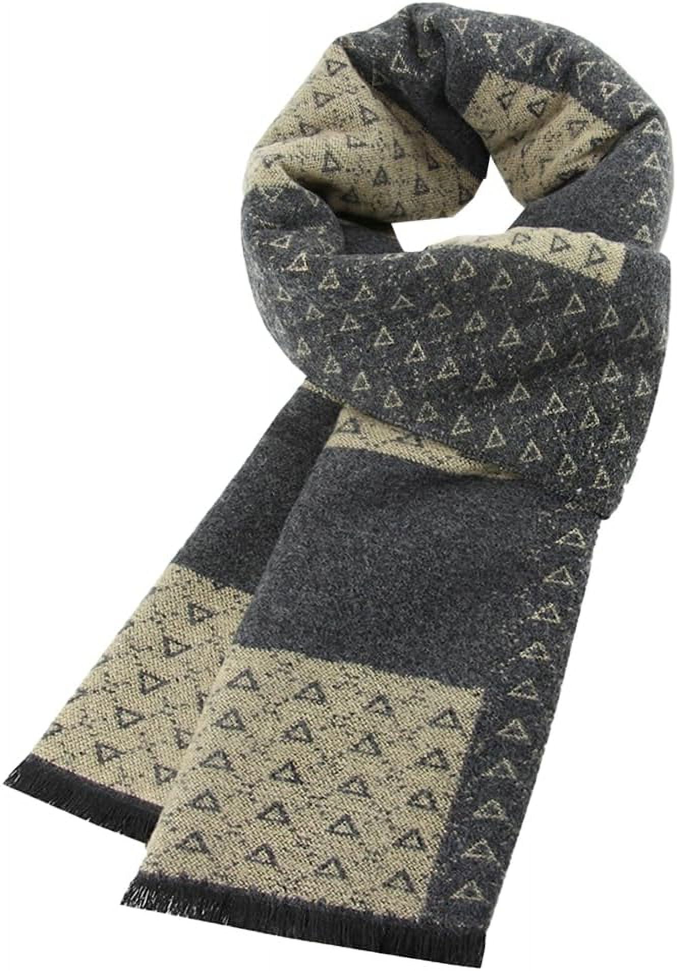 JLMMEN Classic Plaid Scarf for Men Warm Cashmere Feel Soft Long Scarves ...