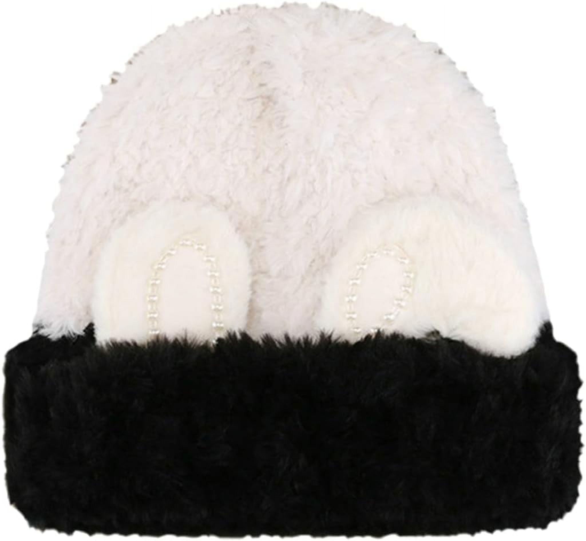 JLMMEN Cute Winter Knitted Bunny Ears Hat Y2k Kawaii Pink Rabbit Ears ...