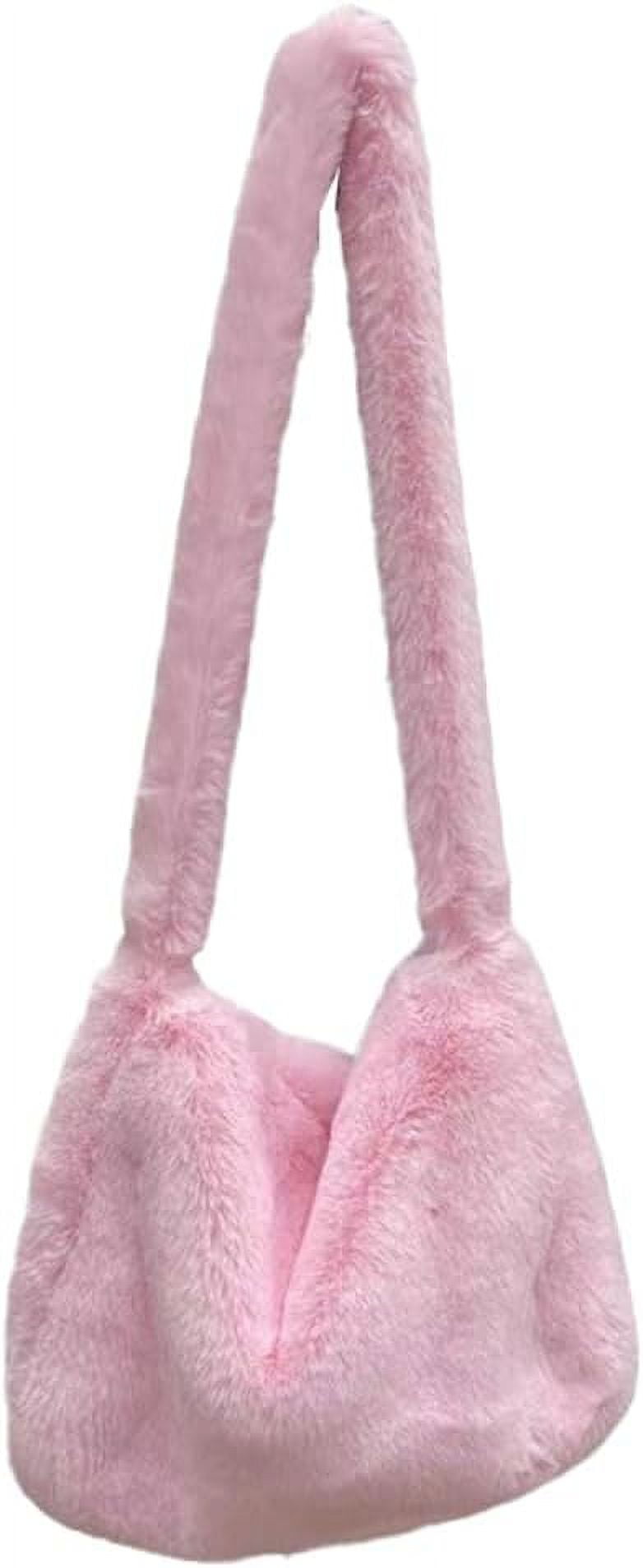 Jlmmen Fluffy Shoulder Bag For Women Furry Tote Bag Crossbody Bag Y2k