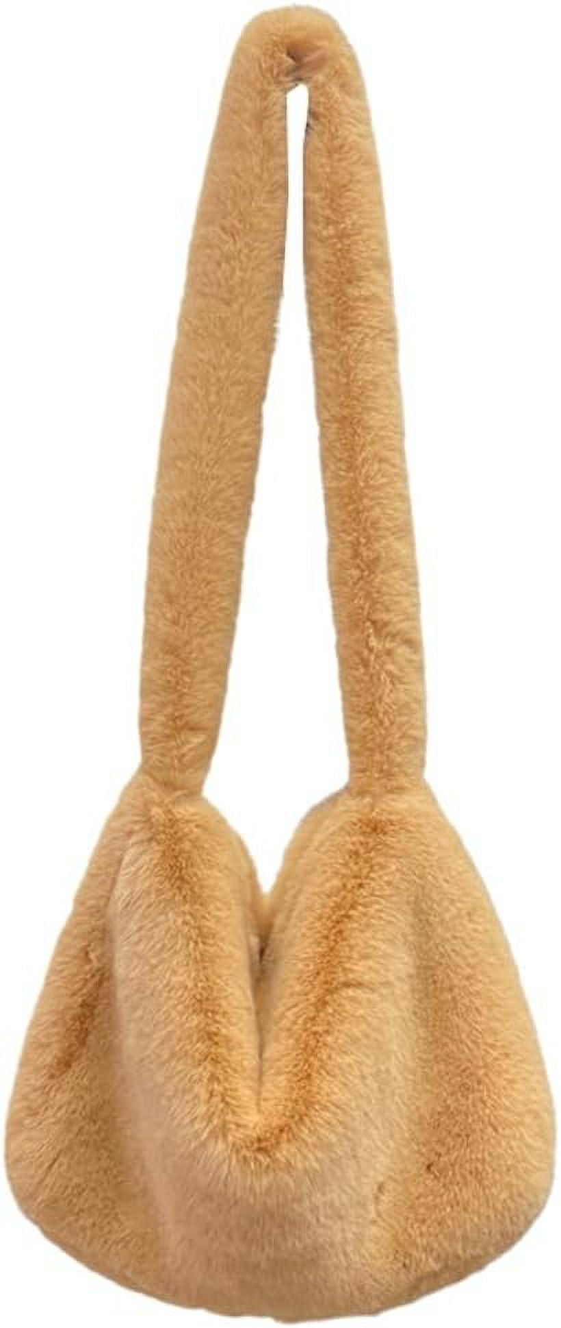 Jlmmen Fluffy Shoulder Bag For Women Furry Tote Bag Crossbody Bag Y2k