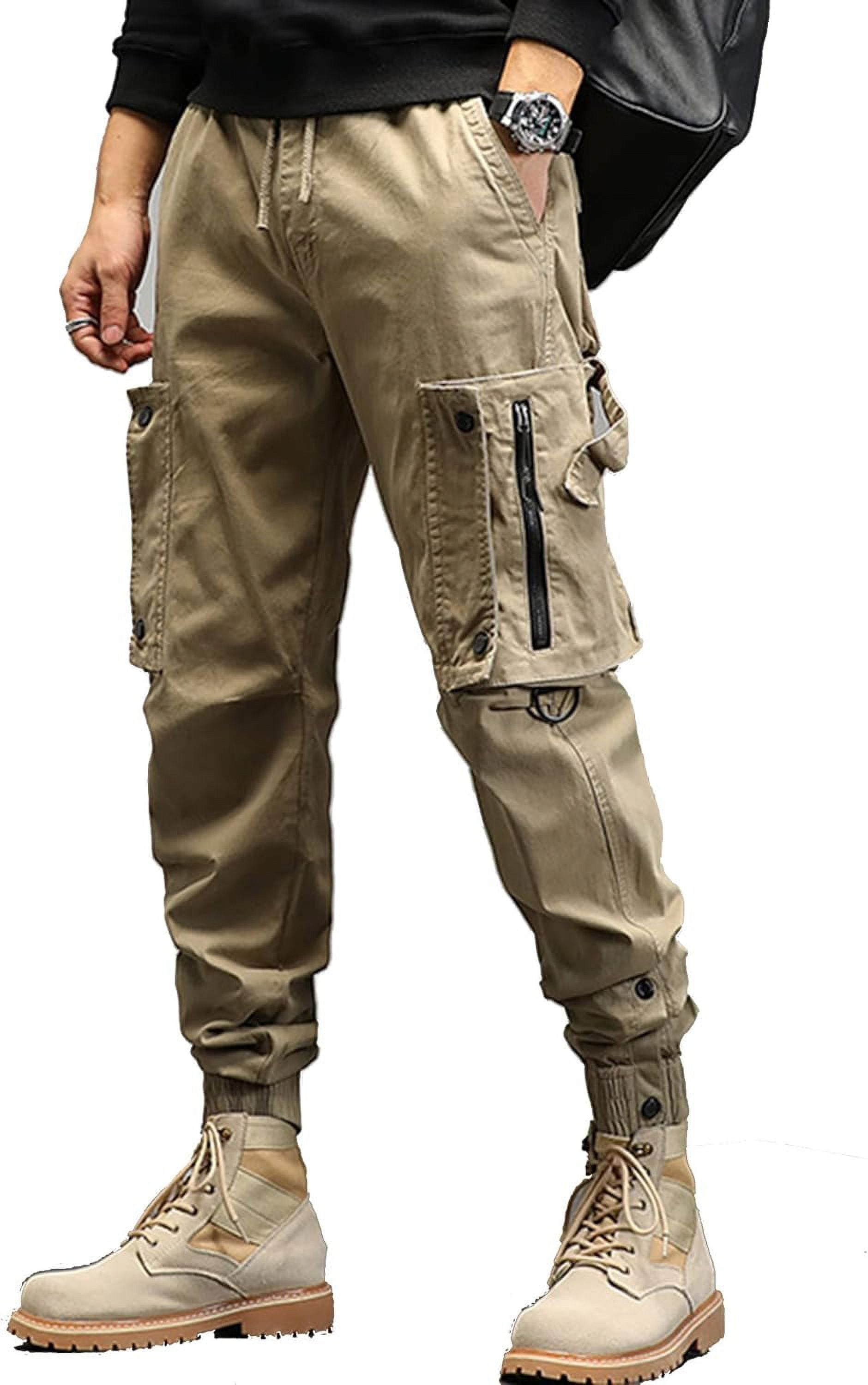 Jlmmen Mens Harem Hip Hop Techwear Streetwear Tactical Joggers Cargo