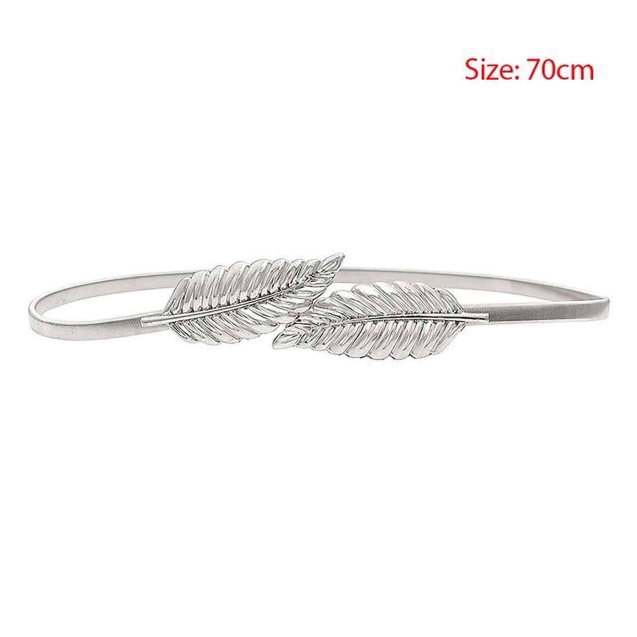 Zhengup New Leaf Shape Belts For Girl Women's Belt Gold Silver Leaf ...