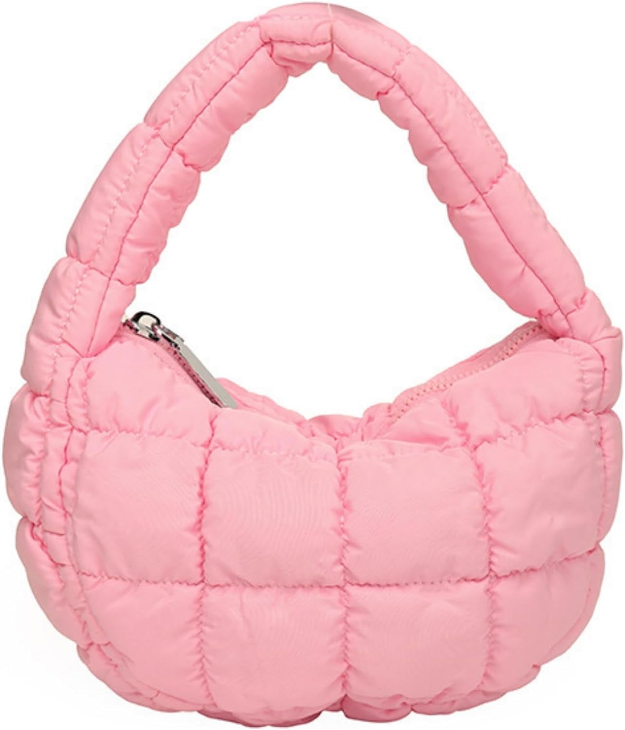 JLMMEN Puffer Bag Women Mini Quilted Cute Bubble Handbag Crescent Wrist ...