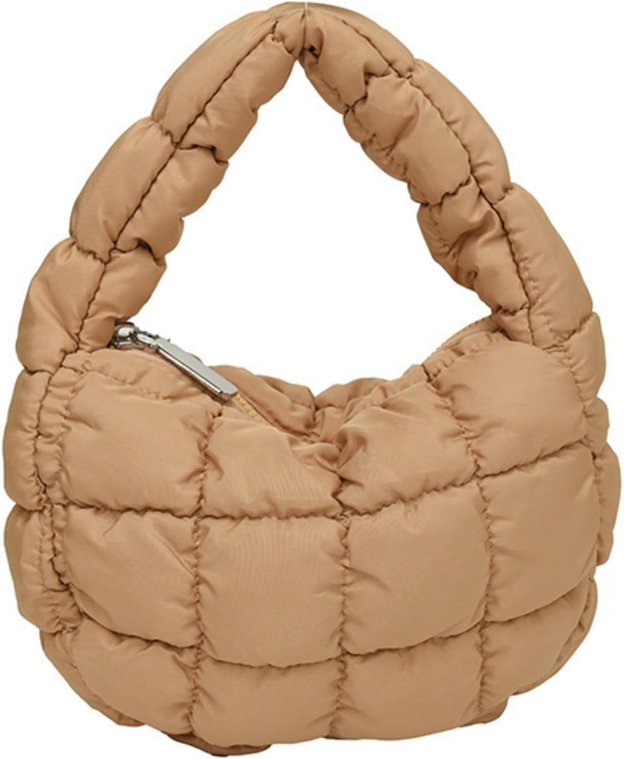 JLMMEN Puffer Bag Women Mini Quilted Cute Bubble Handbag Crescent Wrist ...