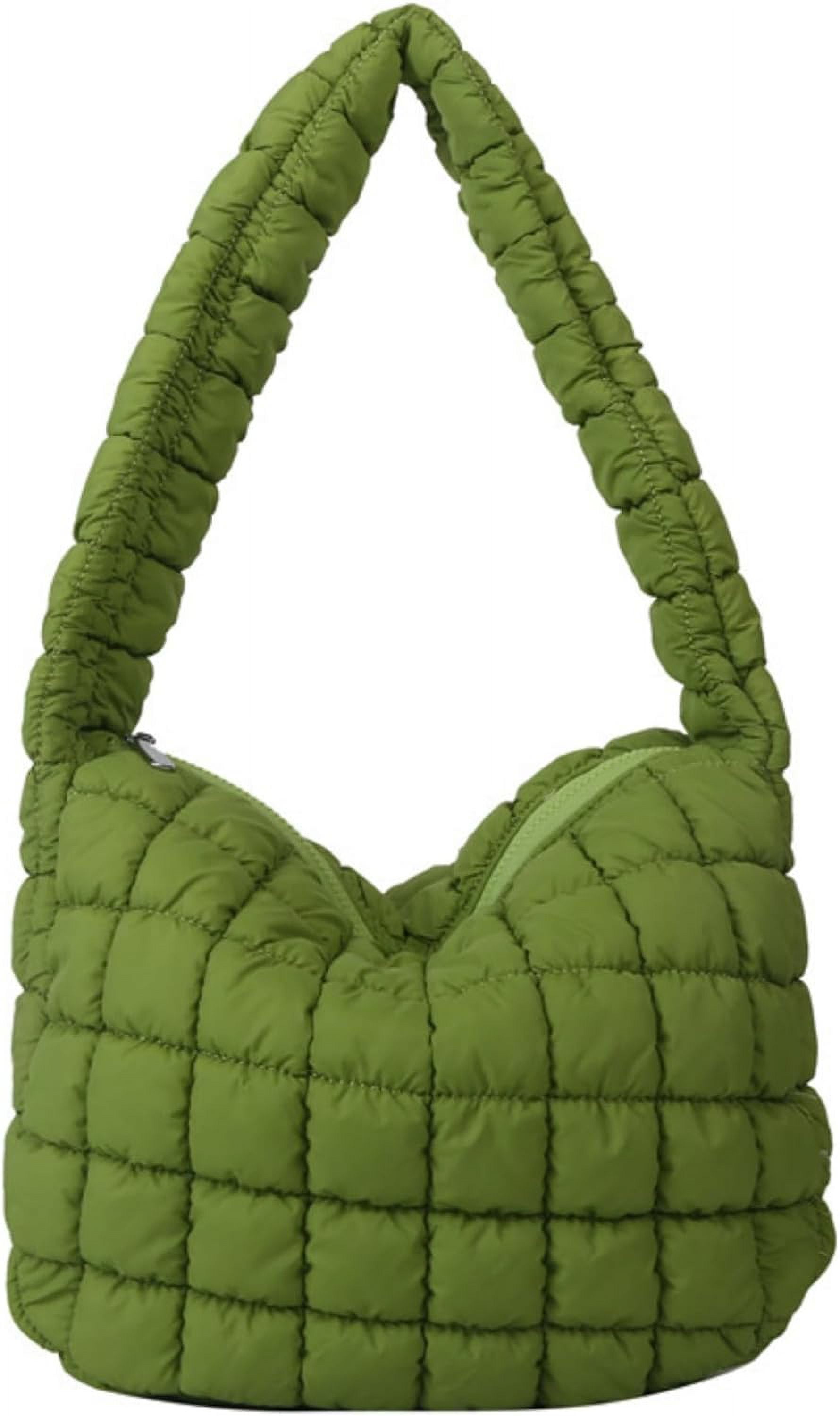 JLMMEN Puffer Tote Bag Women Quilted Large Shoulder Bags Puffy Bubble Hobo Pleated Purse Nylon ...