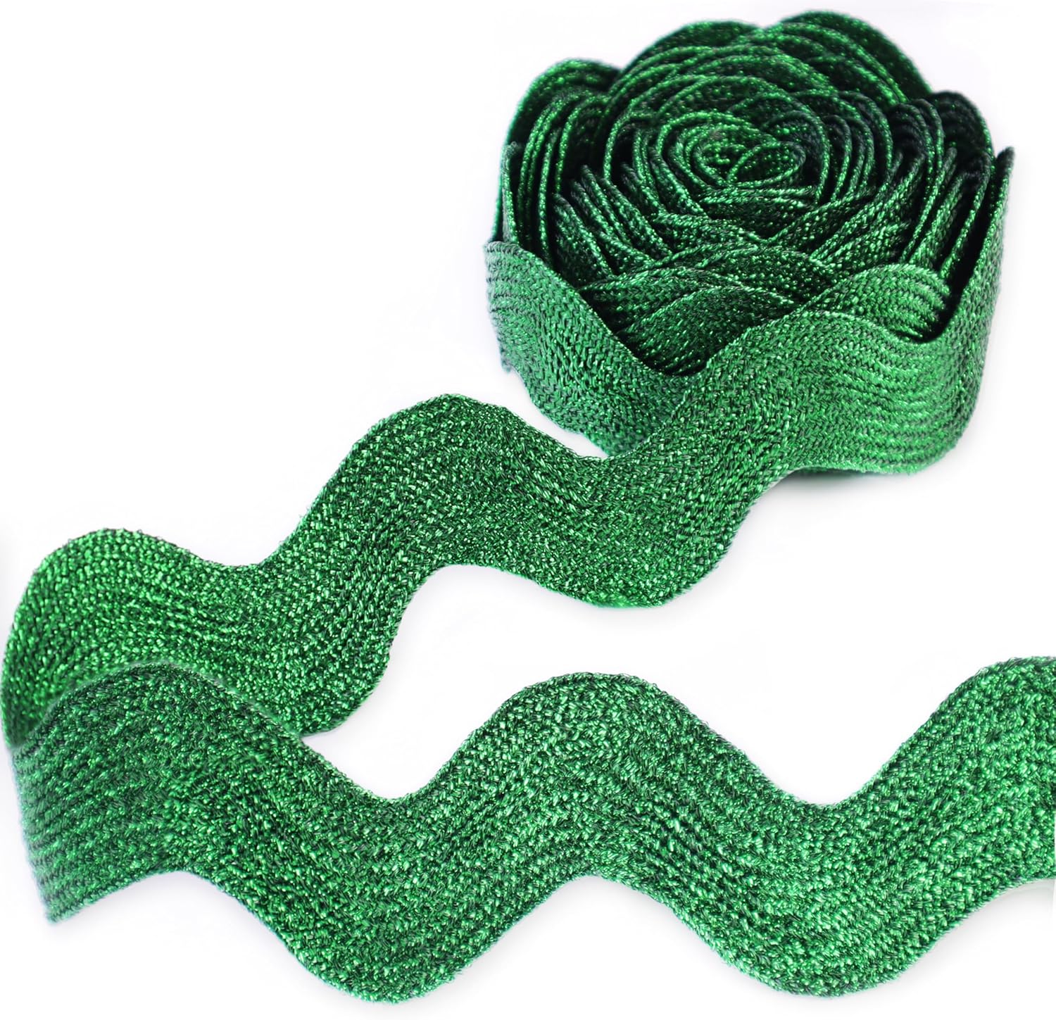 JLMMEN Rick Rack Wide Rick Rack Wave Bending Fringe Trim 4 Yards White ...