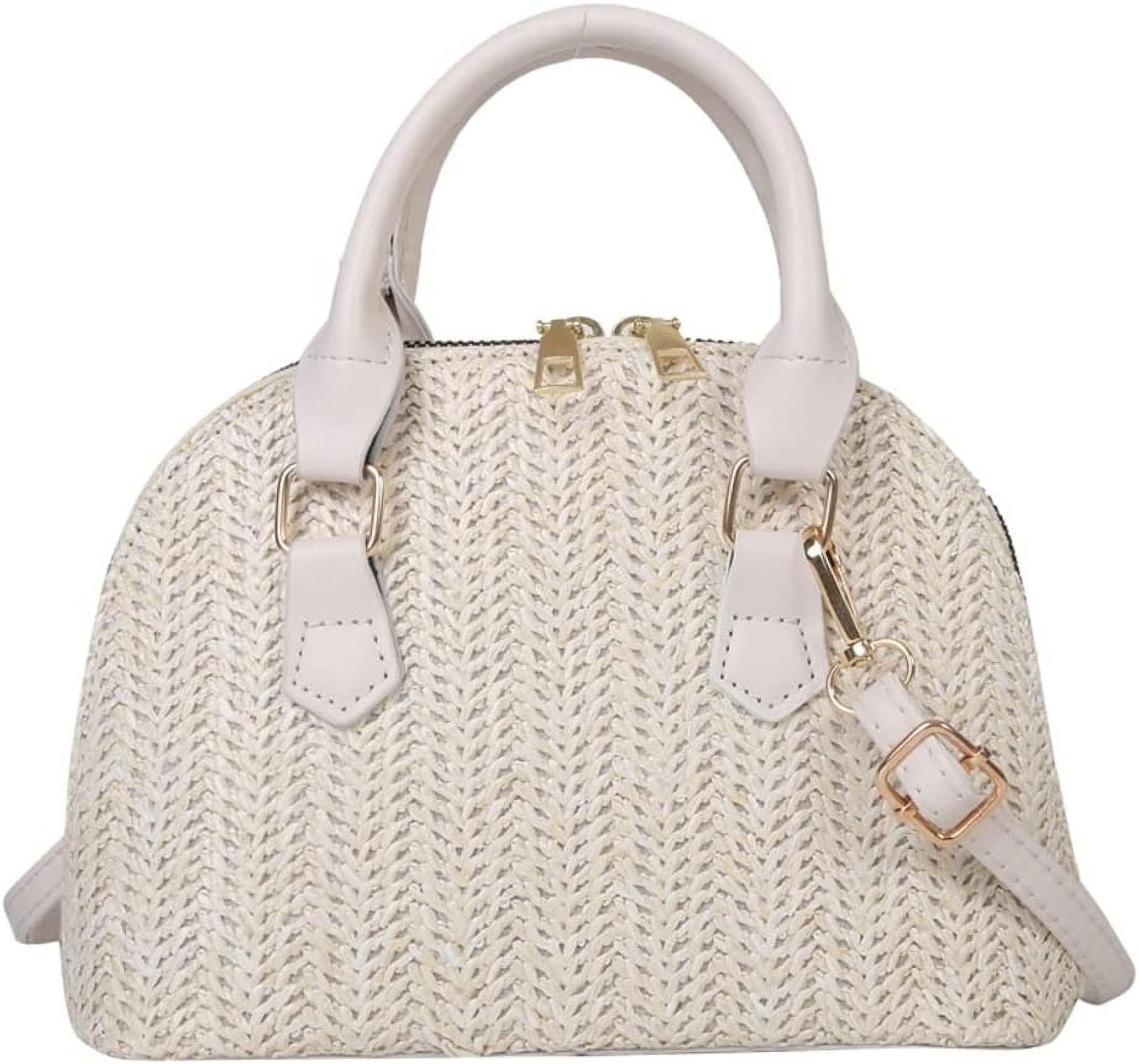 JLMMEN Straw Bag Purse for Women Retro Tote Bag Small Straw Hobo Bag ...