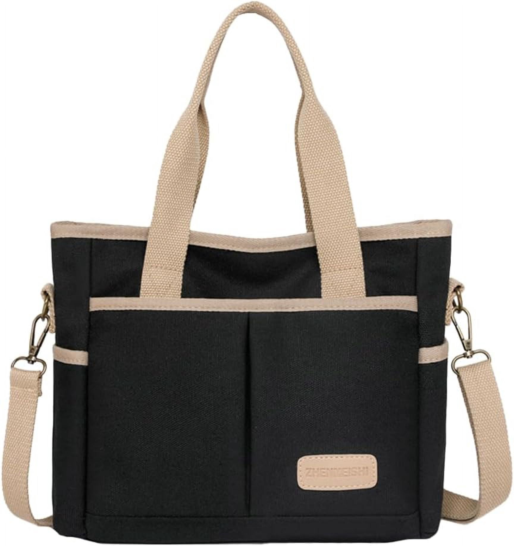 JLMMEN Tote Handbag for Women Canvas Hobo Messenger Work Bag Casual ...