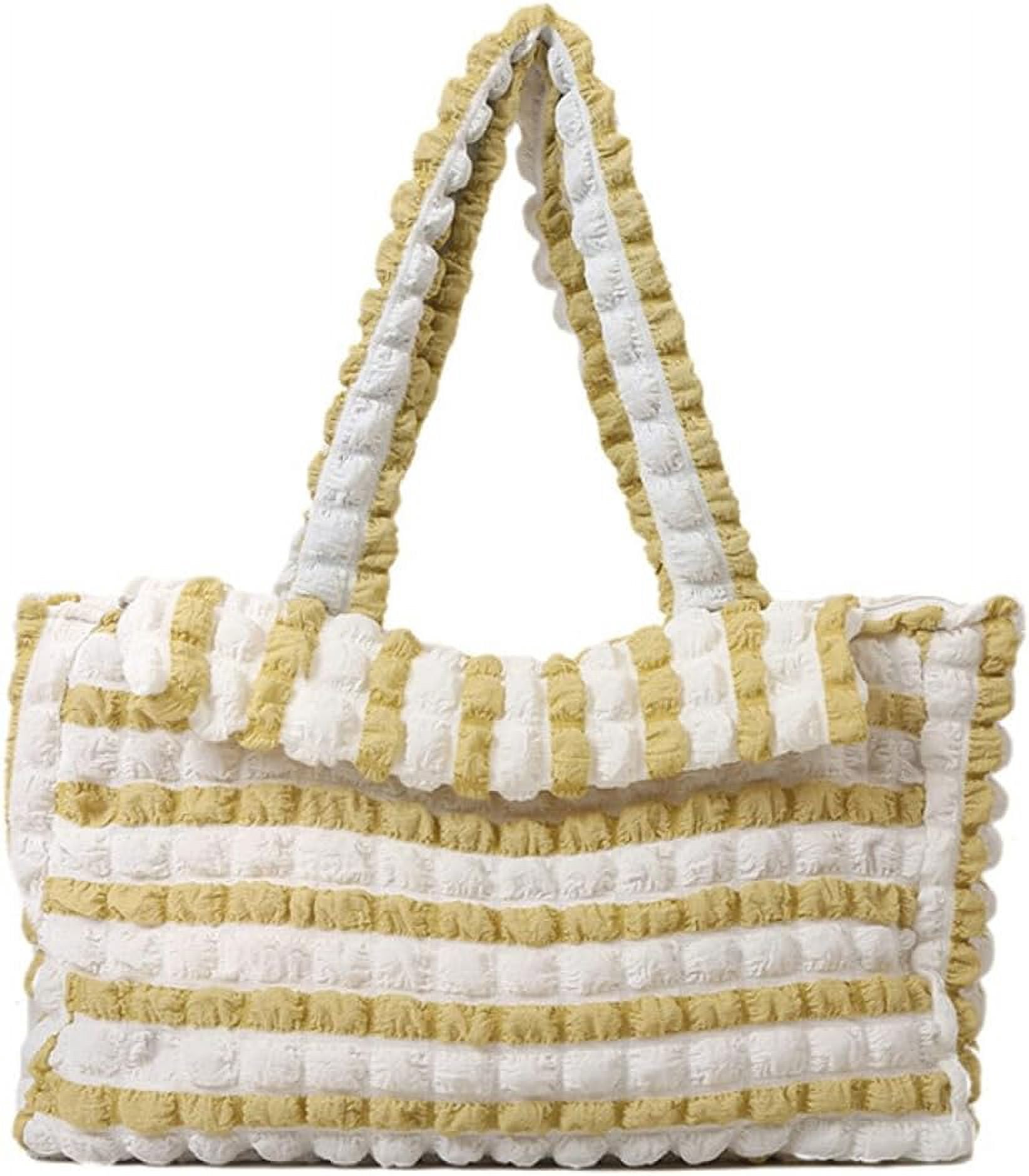 JLMMEN Trendy Puffer Tote Bag for Wmen Bubble Cloud Handbag Satchel ...