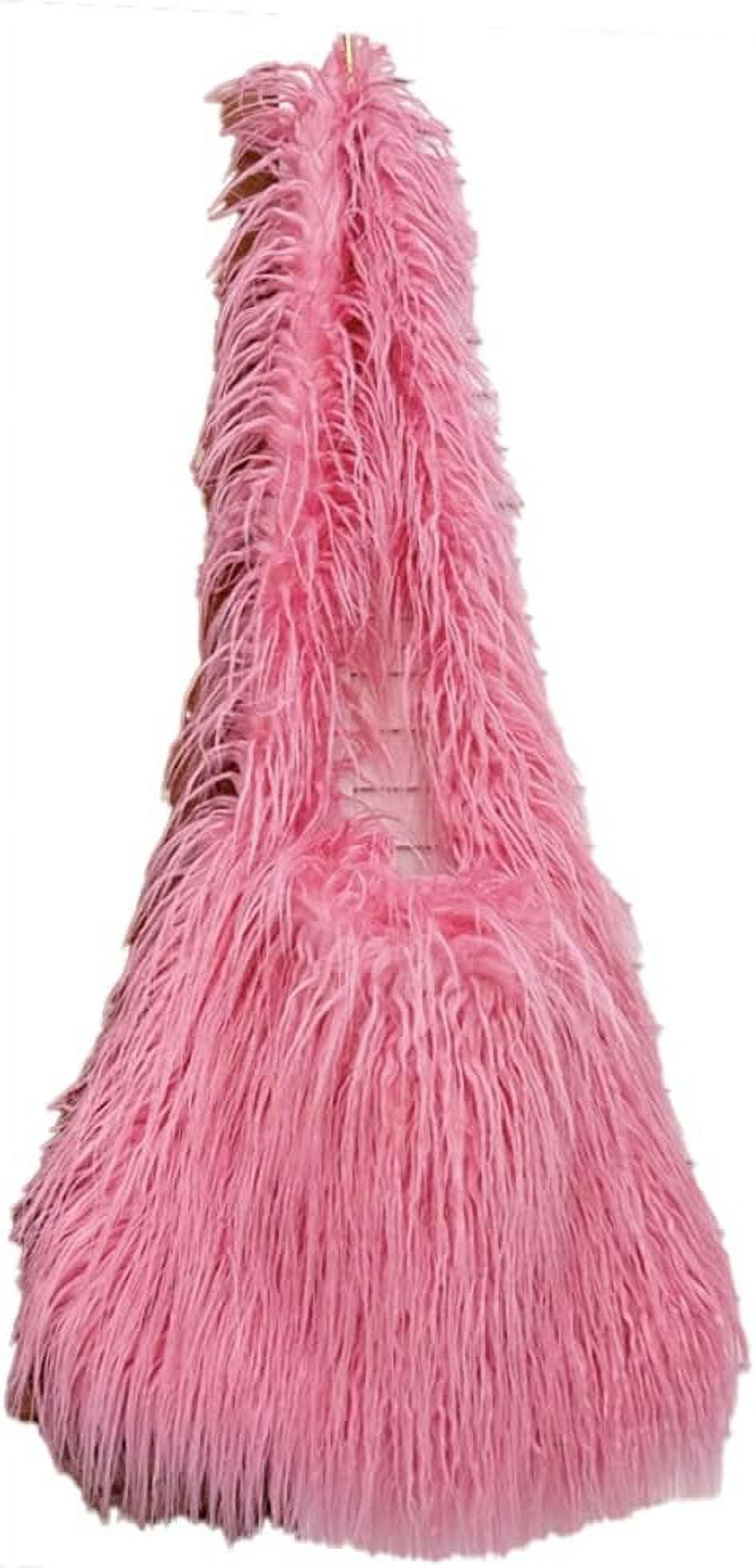 JLMMEN Women Fluffy Shoulder Bag Chic Fluffy Plush Tote Bag Crossbody ...