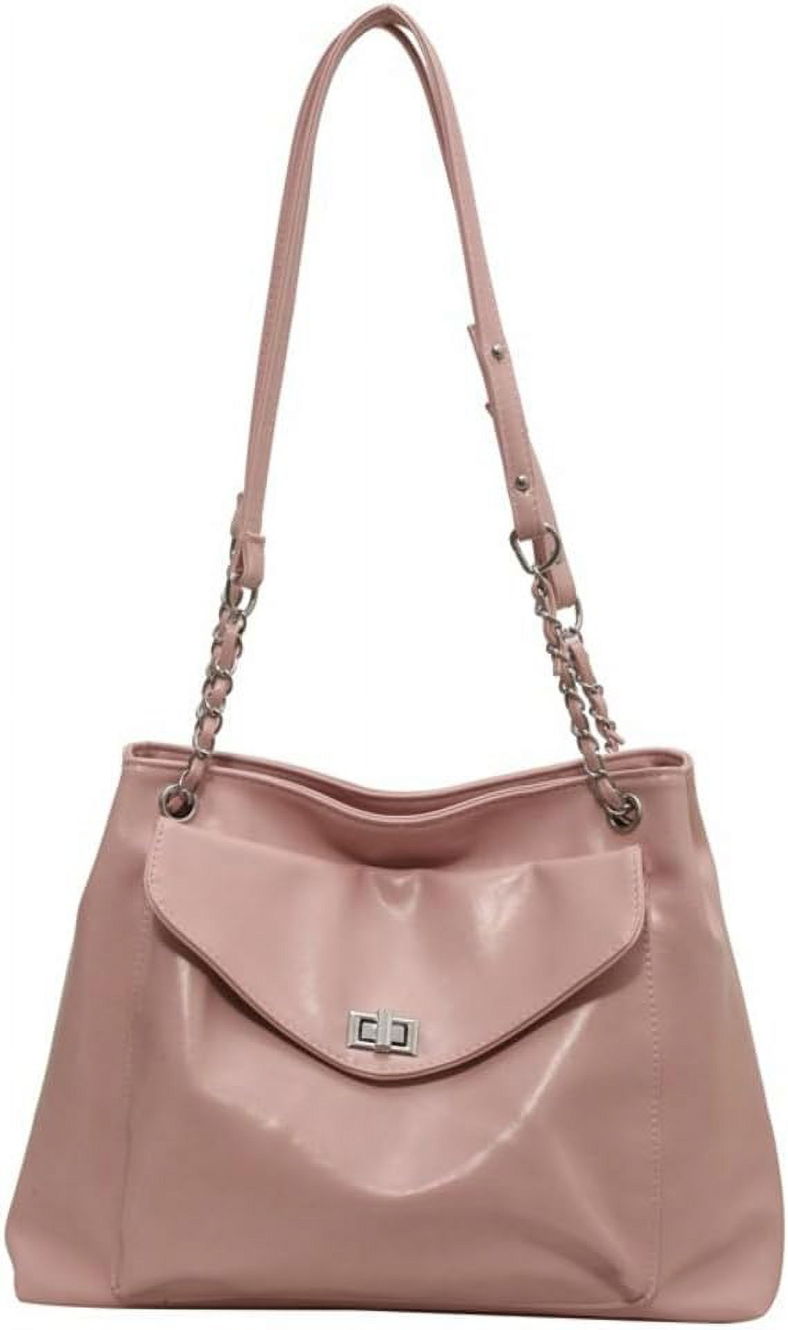 JLMMEN Women Tote Bag Shiny PU Leather Shoulder Bag Hobo Bg Chic Solid ...