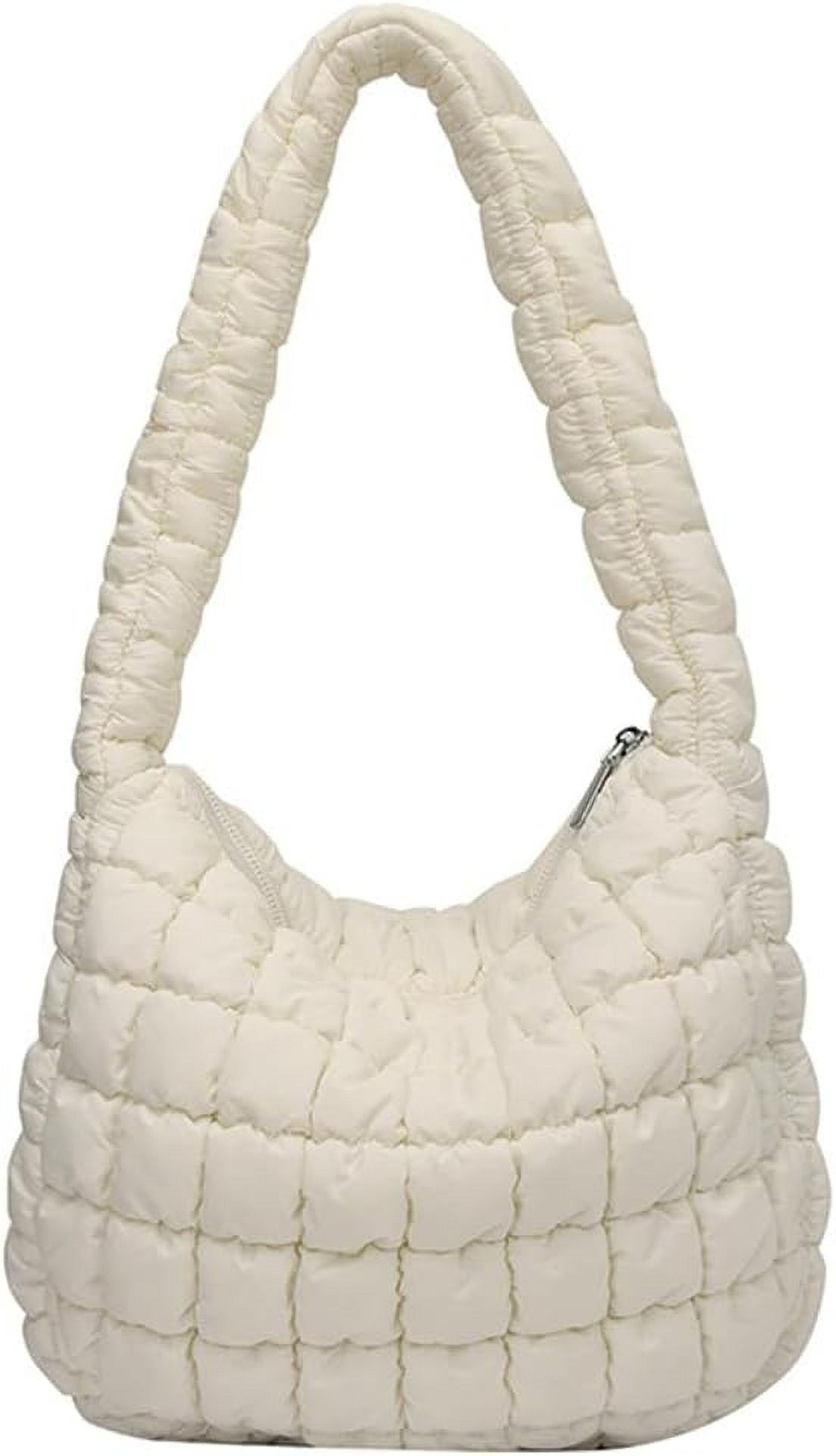 JLMMEN Women's Quilted Shoulder Bag Purse Large Capacity Padded Tote ...