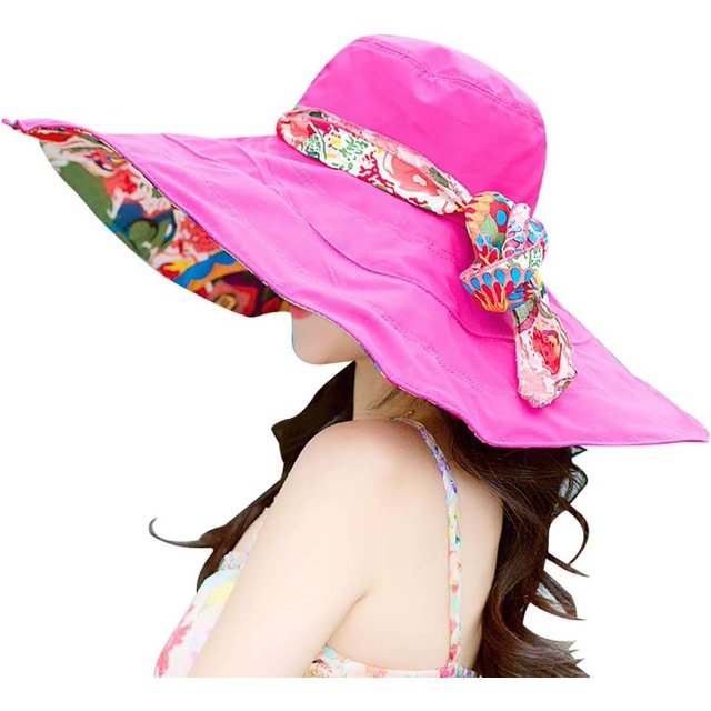 Jlmmen Womens Sun Hat Packable Reversible Bucket Hat Uv Sun Protection