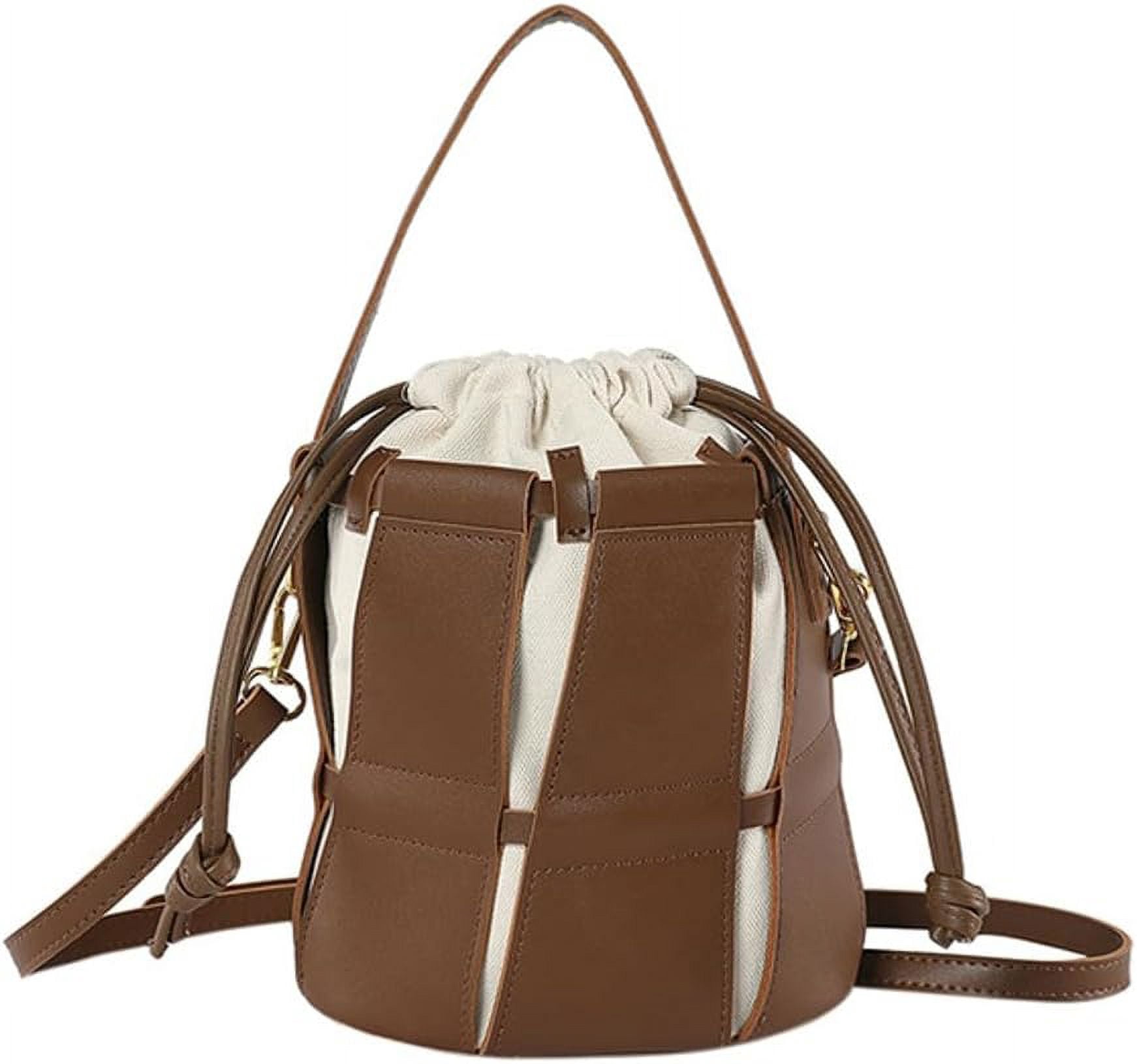 JLMMEN Women's Woven PU Leather Shoulder Crossbody Bag Y2k Bucket Hobo ...