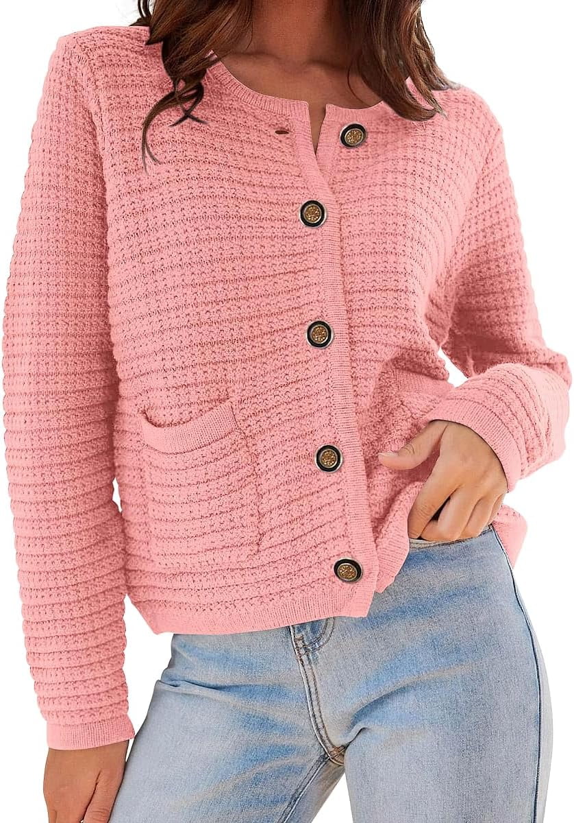 Jlmmen Womens Fall Cardigan Sweaters Open Front Button Down Chunky