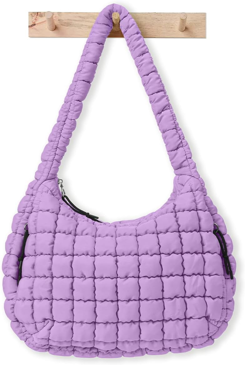 JLMMEN Womens' Lightweight Quilted Carryall GYM Tote Bag Puffer ...