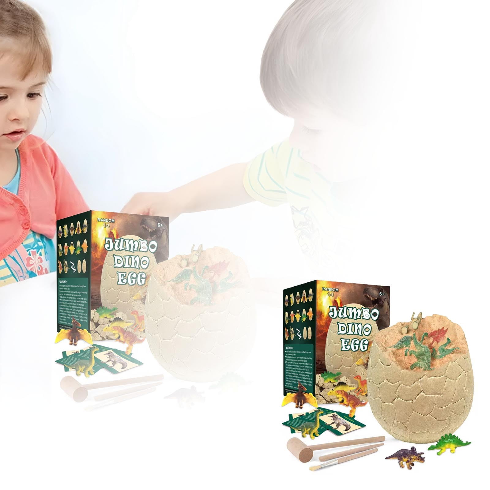 JLNDSV Excavation Dinosaur Egg Set For Kids Realistic Digging Toys ...