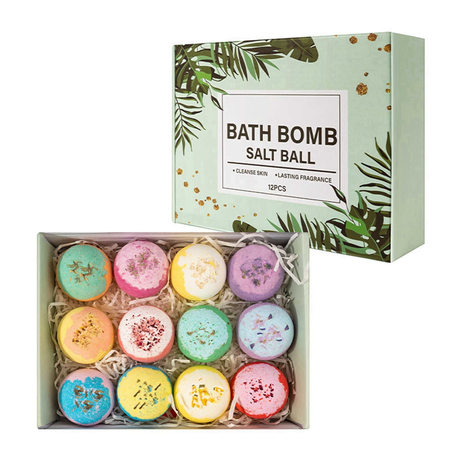JLNDSV Set Of Bath Bath Bombs Bath Explosion Bath Bath 60g*12 Pieces ...