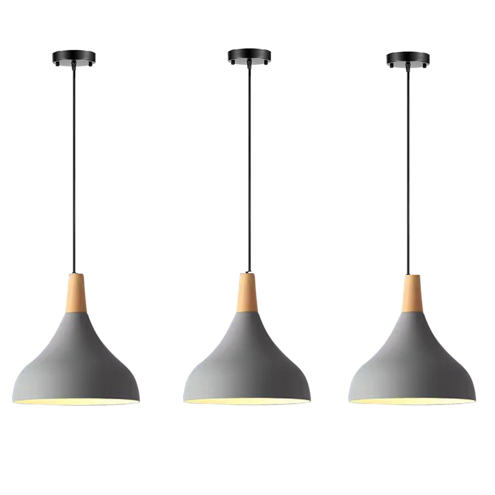 JLOWCO 3 Light Pendant Lighting for Kitchen Island Farmhouse,led ...