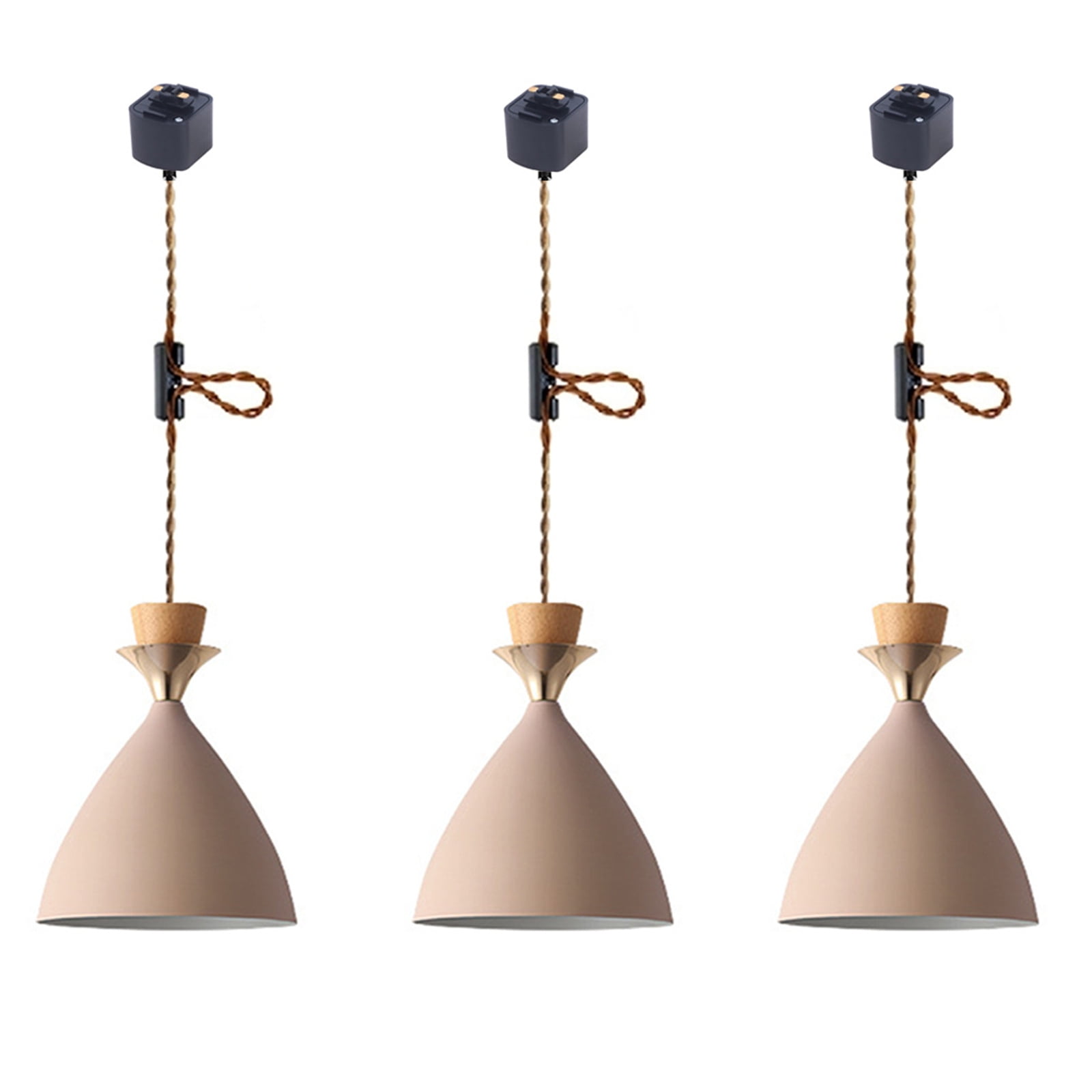 JLOWCO 3 Pack Adjustable Height Pendant Lights Track Light Fixtures ...