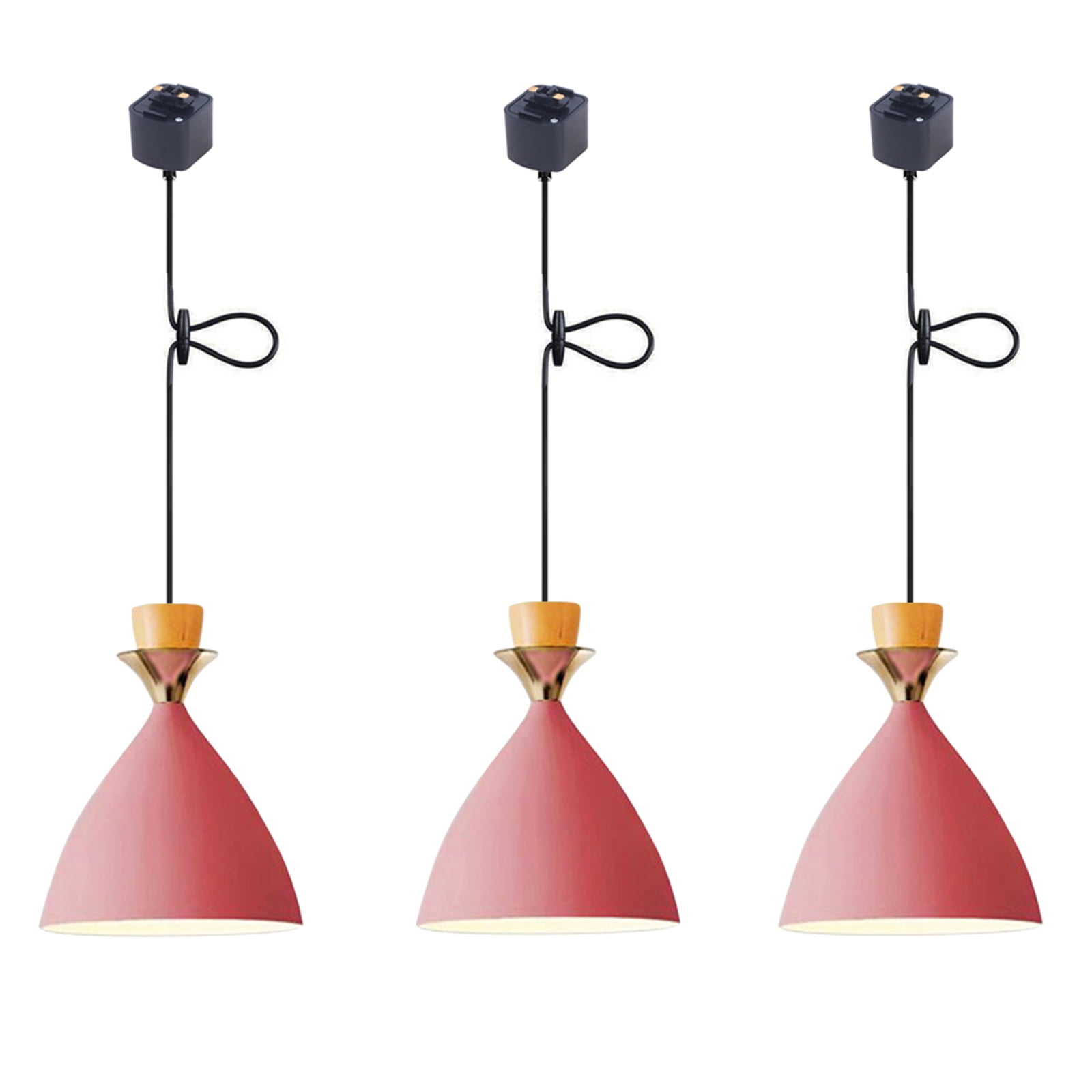 JLOWCO 3 Pack Track Lighting Pendants Adjustable Height Light Fixture ...