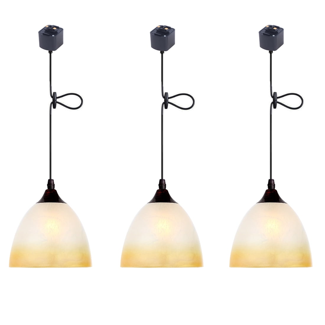 JLOWCO 3 Pack Track Lighting Pendants Adjustable Height Light Fixture ...