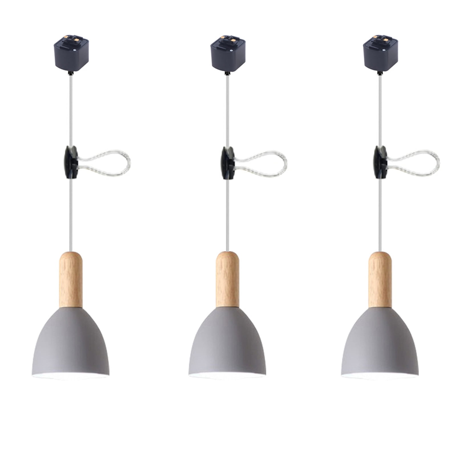 JLOWCO Adjustable H Track Pendant Lighting 3 Pack Living Room Modern ...