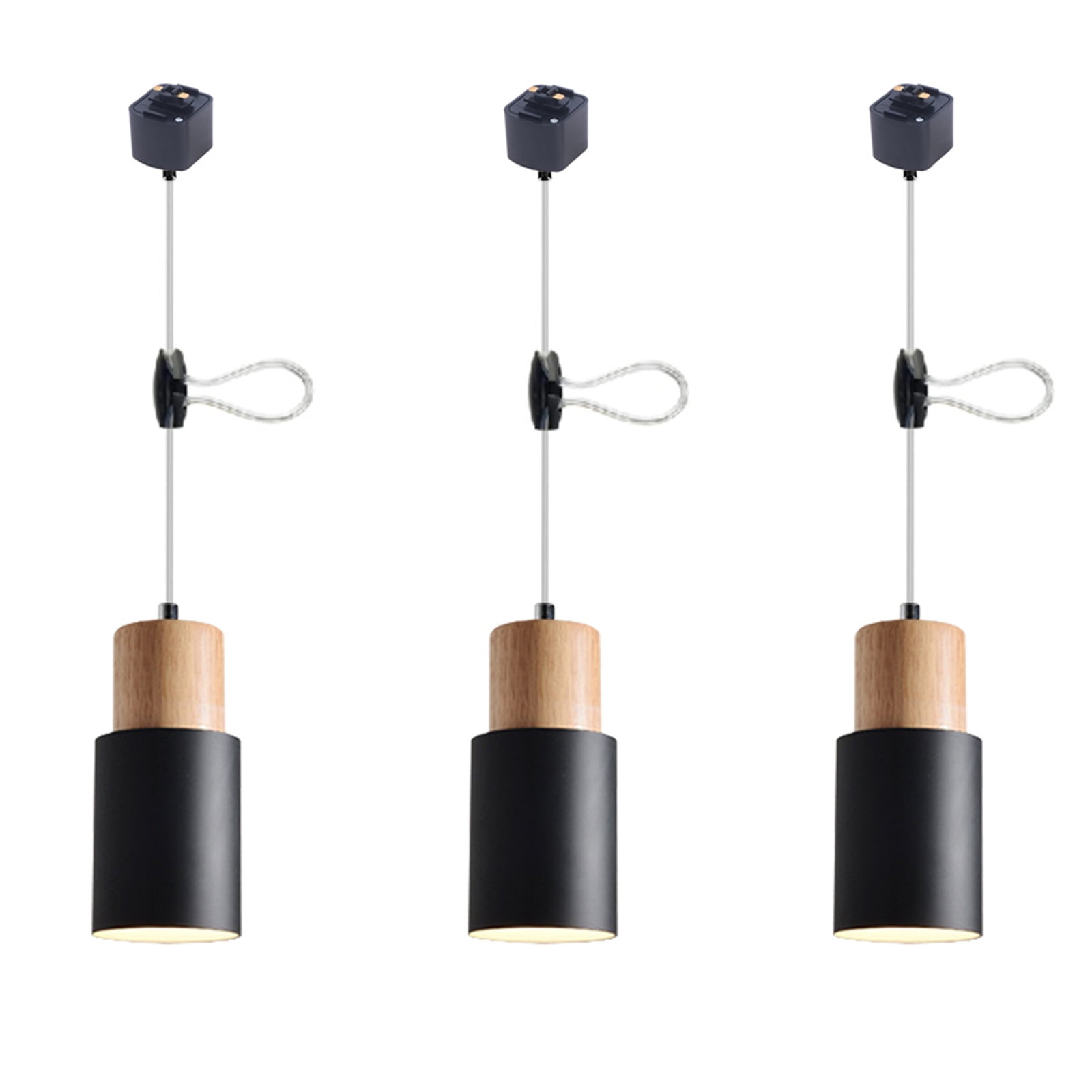 JLOWCO Adjustable H Track Pendant Lighting 3 Pack Living Room Modern ...