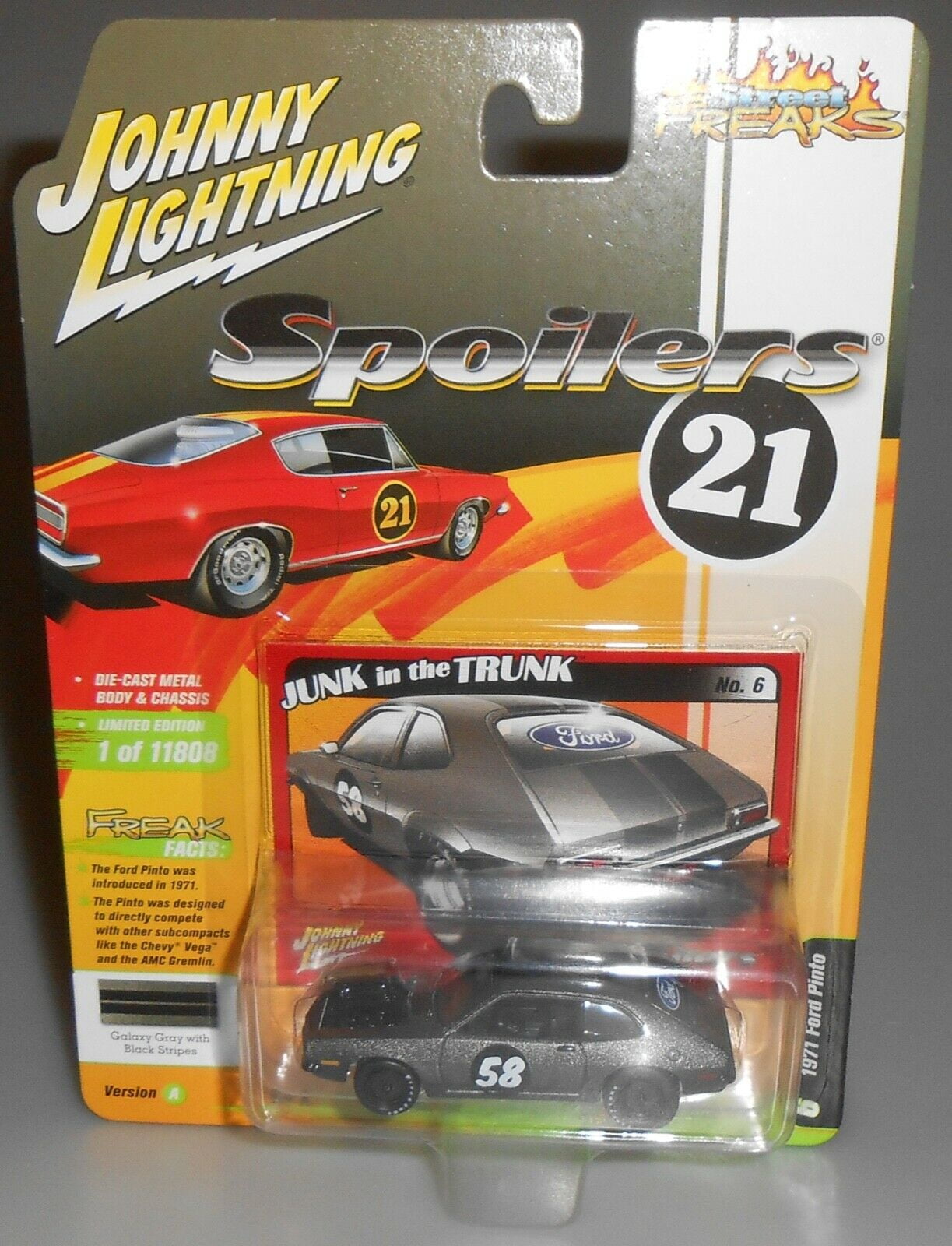 Johnny Lightning 1971 Ford Pinto Gray Spoilers 21 Street Freaks NEW ...