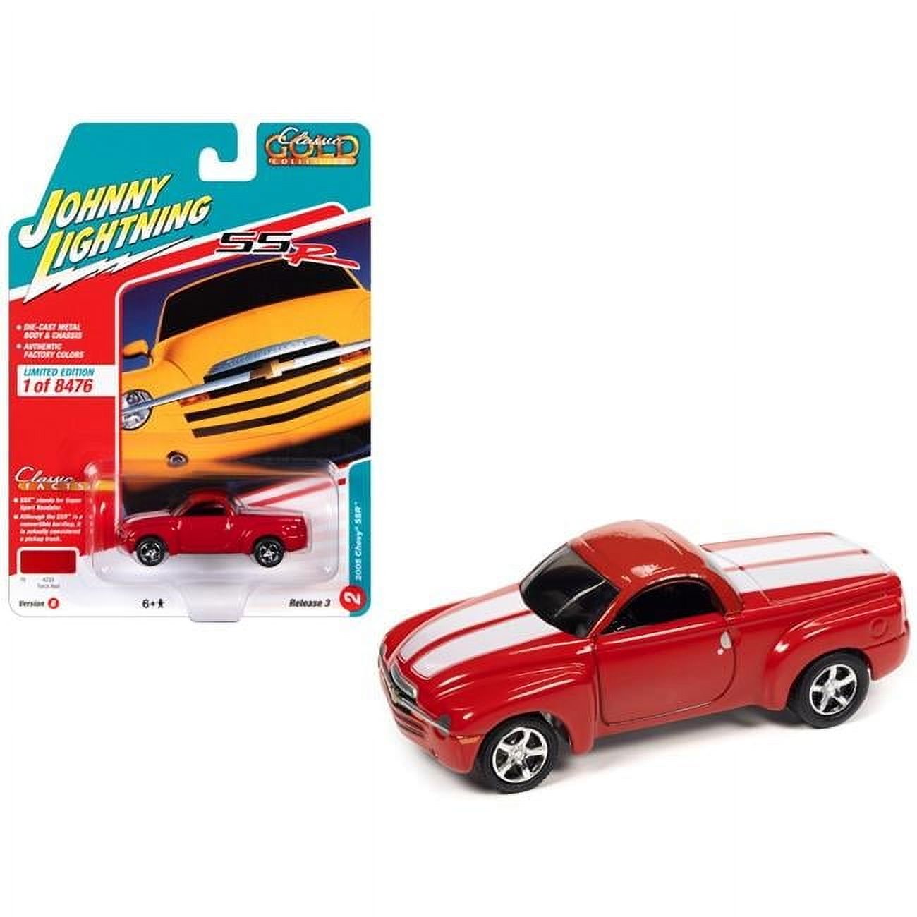 JLSP279B Johnny Lightning 2005 Chevrolet SSR Torch Red w/White SS ...