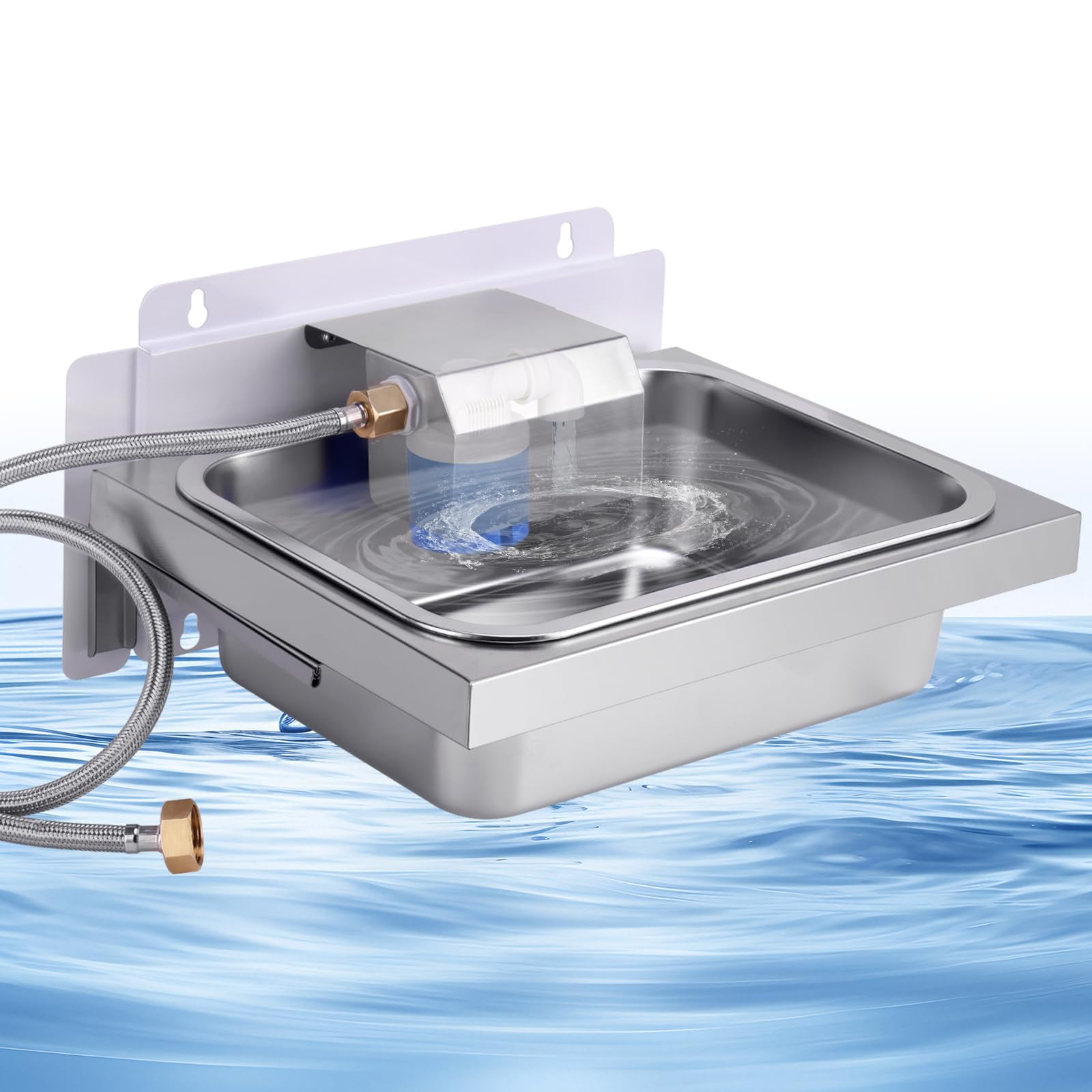 JLUHYANN 3 Gal Automatic Water Bowl Dispenser for Dogs Wall Mounted ...