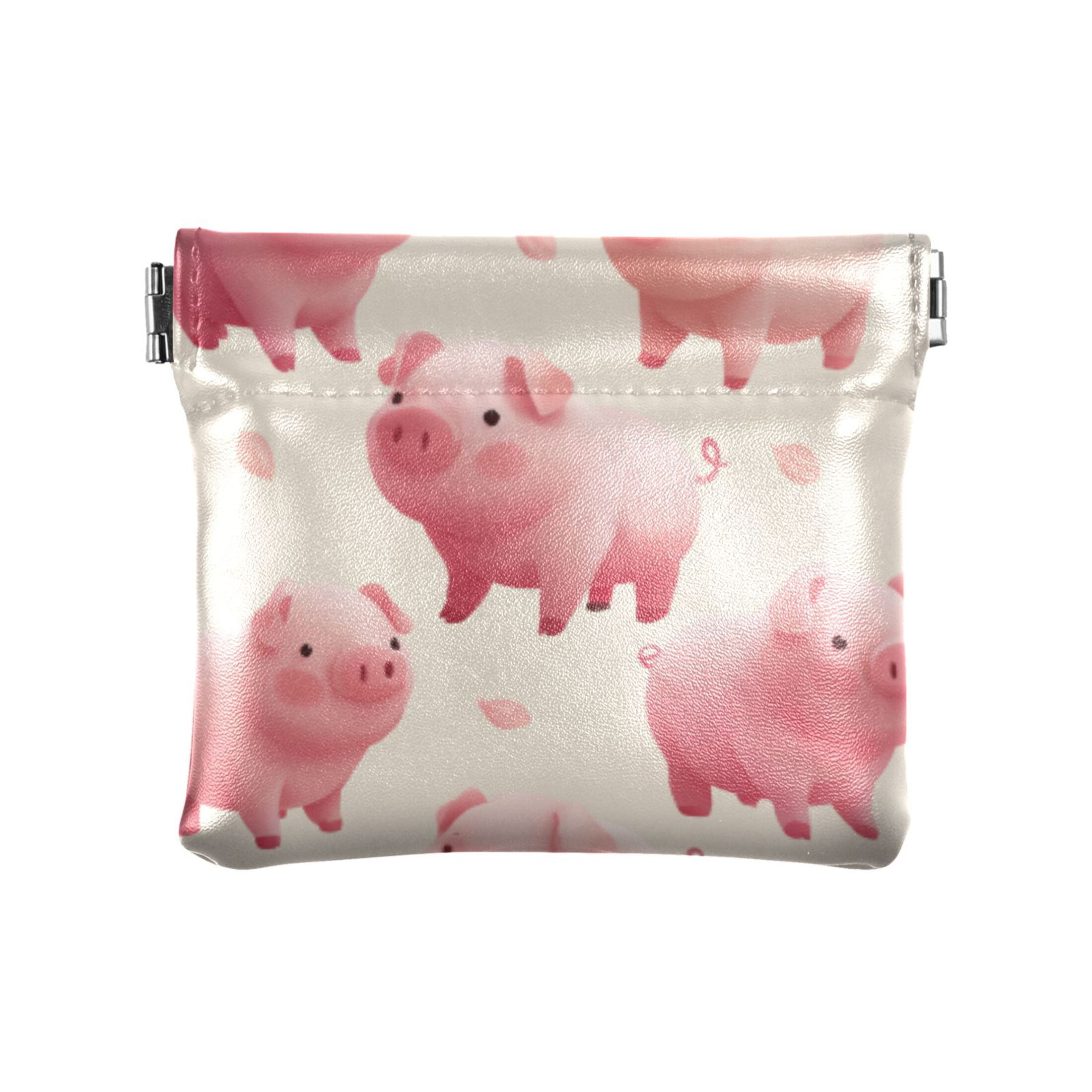 JLWWHD Cute Pink Pig Pattern Women's Coin Purses & Pouches - Wallets ...