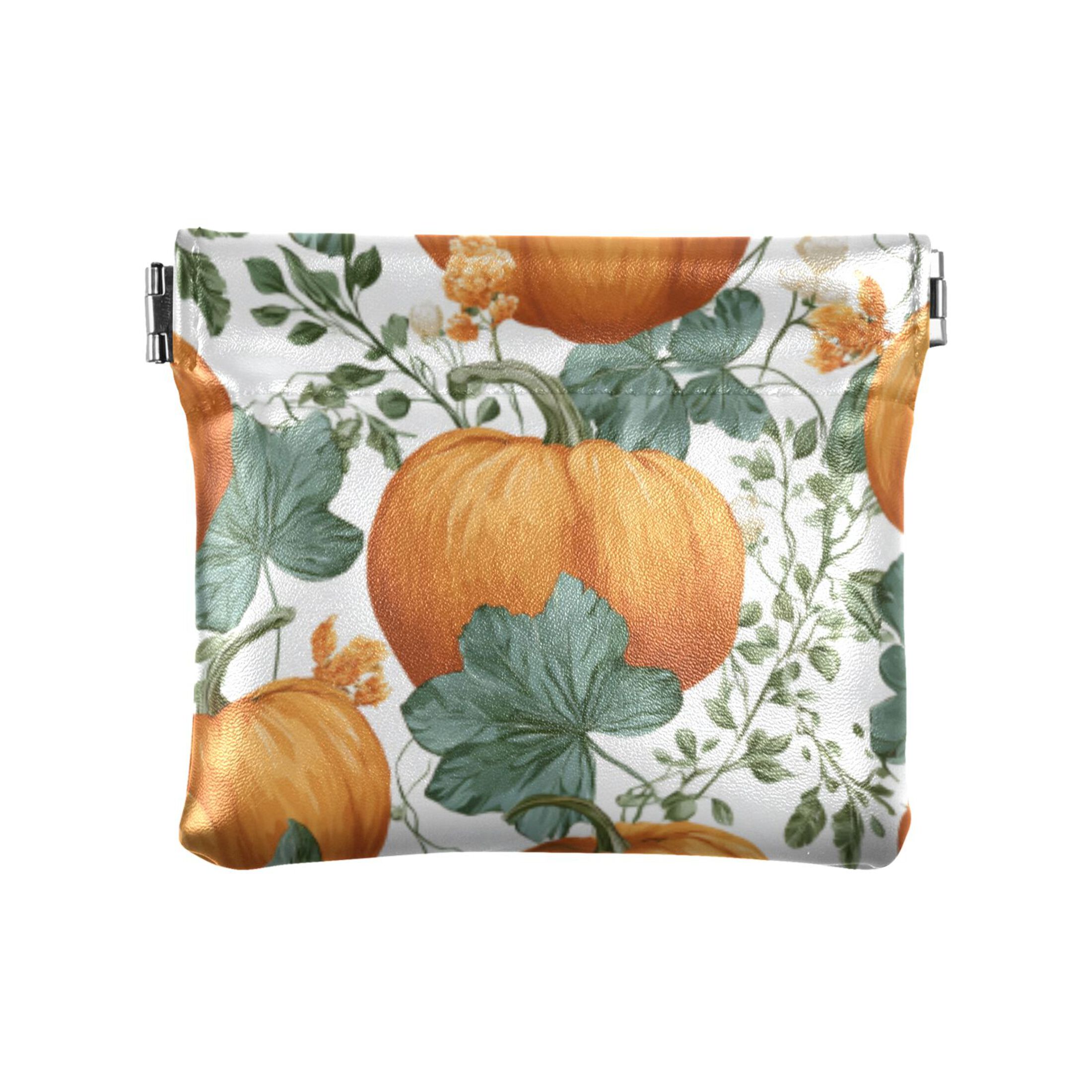 JLWWHD Pumpkins and Leaves Women's Coin Purses & Pouches - Wallets Card ...