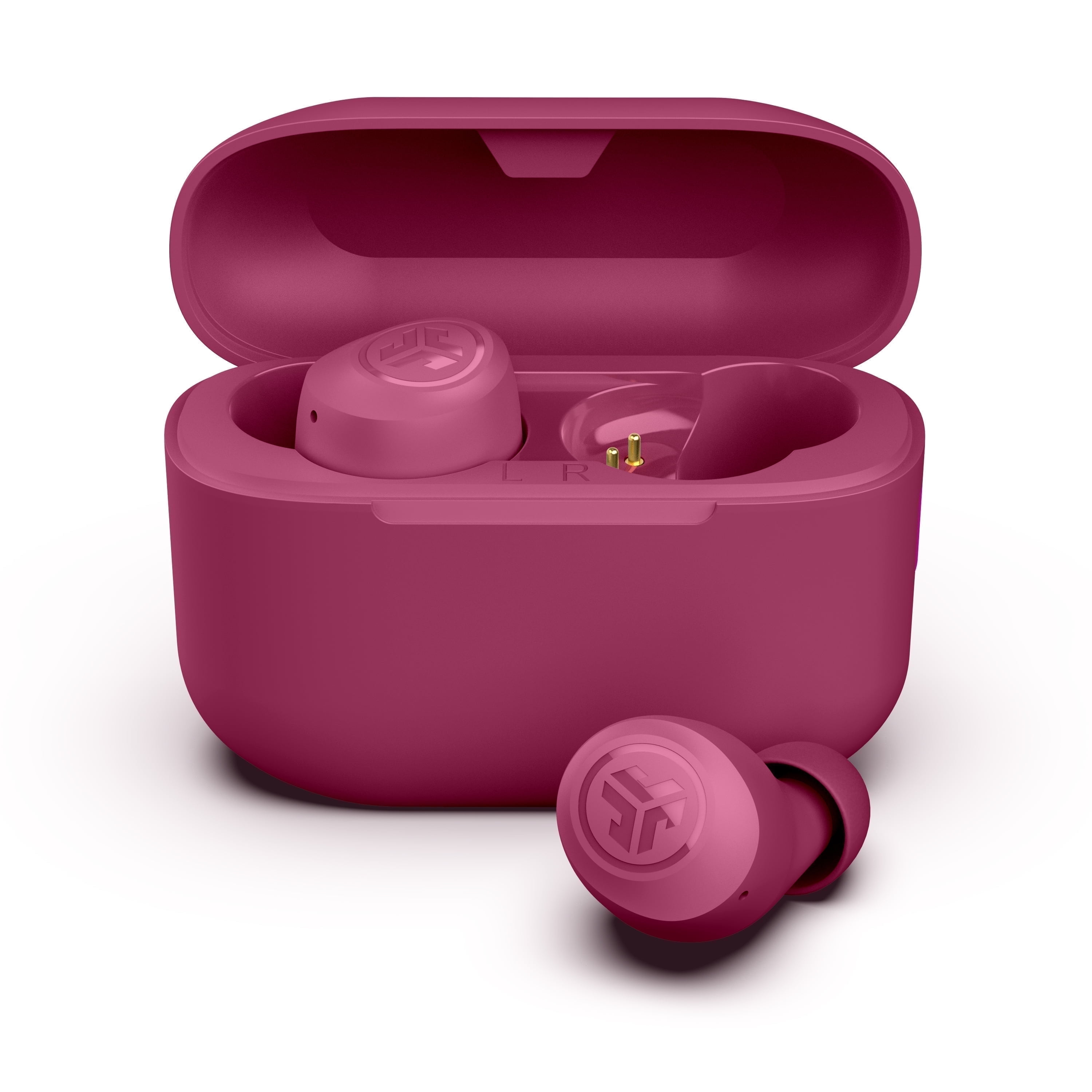 JLab Go Pop+ True Wireless Earbuds, Dark Pink, Bluetooth, 35+ Hours ...