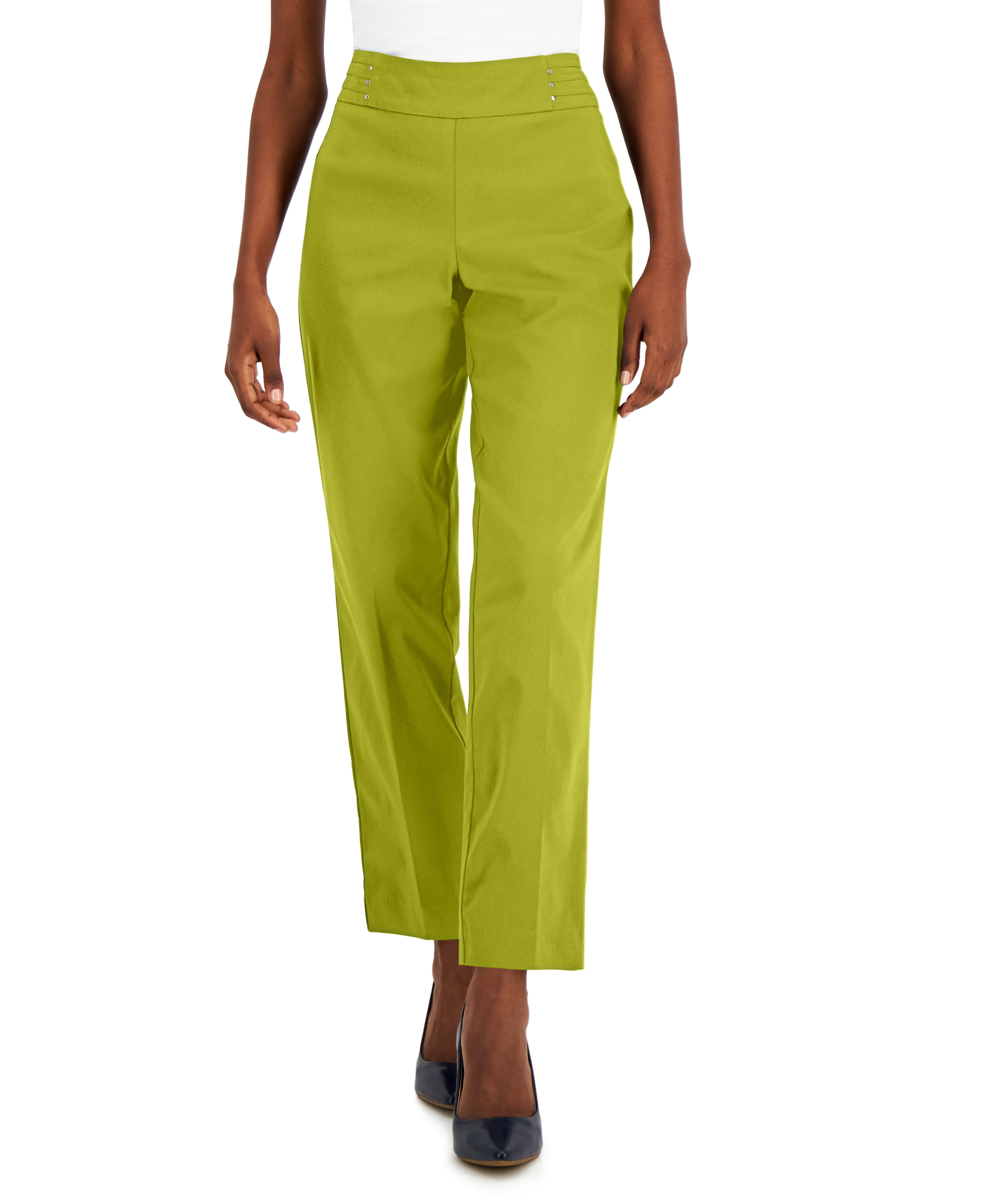 JM Collection Studded Pull On Pants English Pea PM - Walmart.com